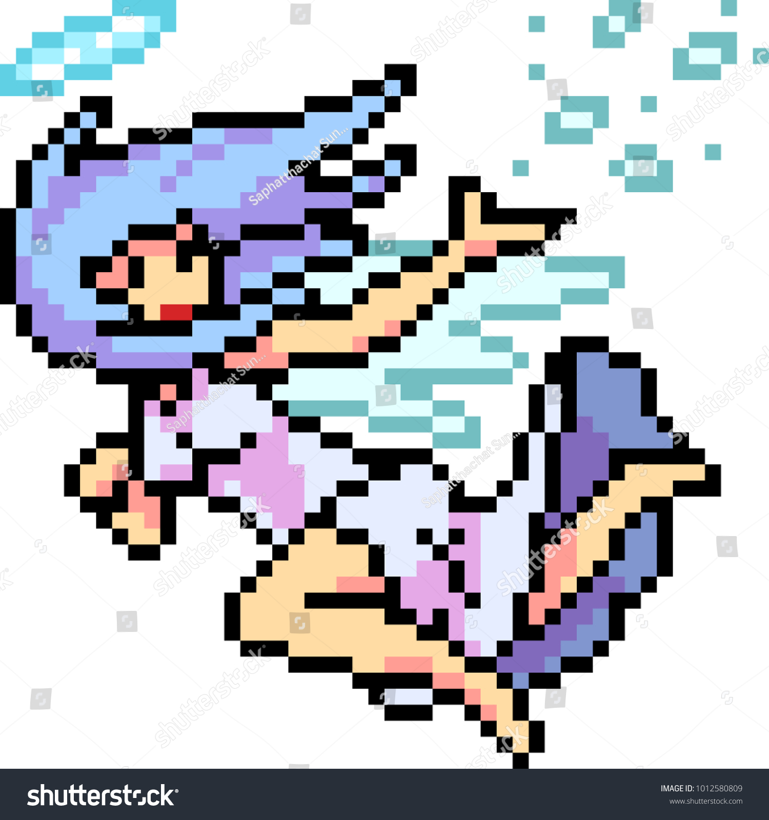 Vector Pixel Art Angel Isolated 库存矢量图（免版税）1012580809 | Shutterstock
