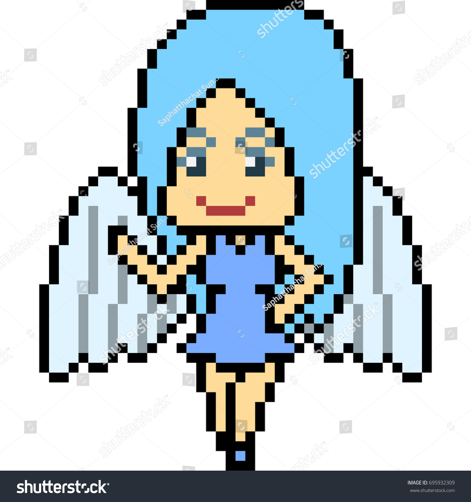 Vector Pixel Art Angel Isolated 库存矢量图（免版税）695932309 | Shutterstock
