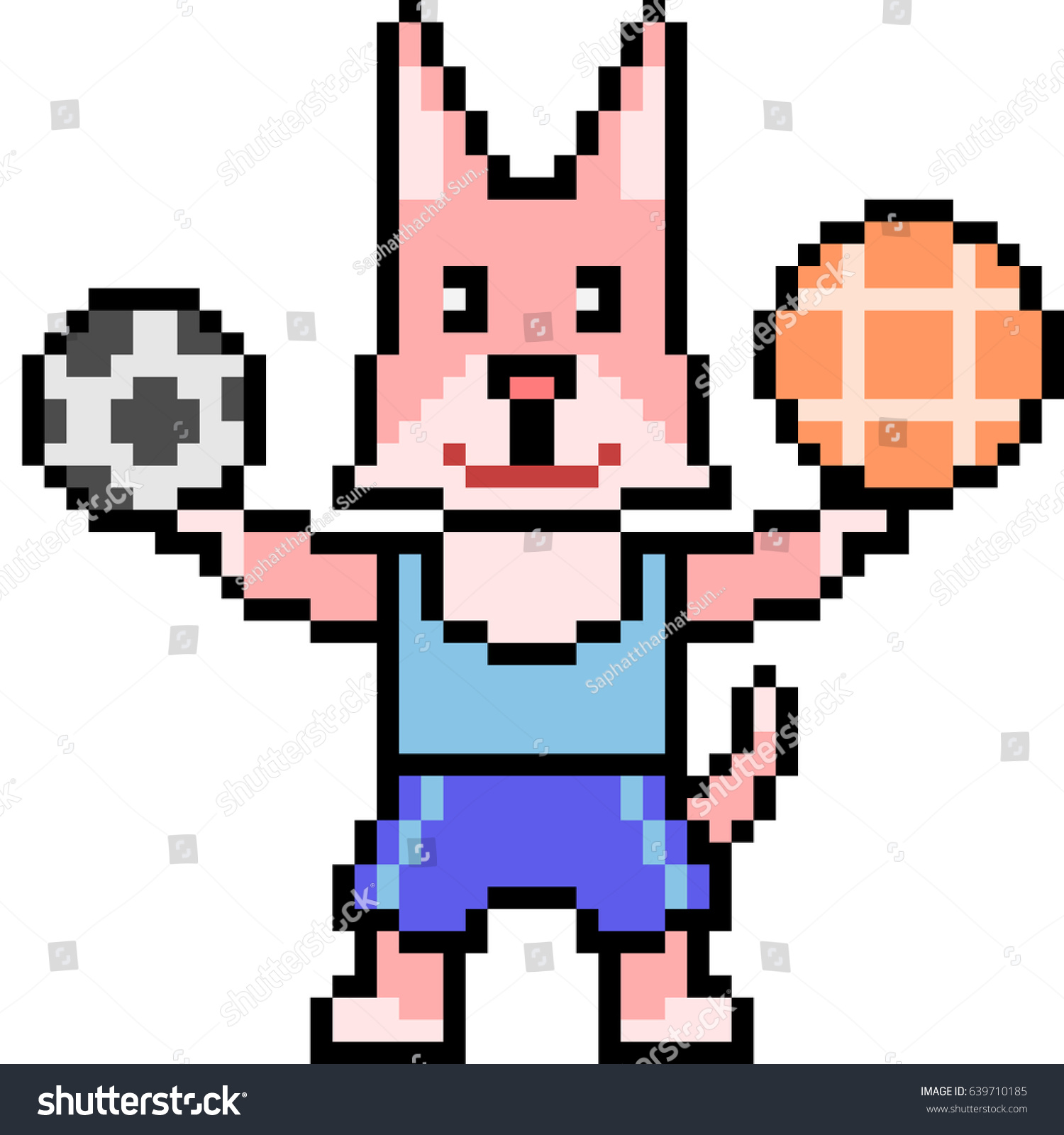 Vector Pixel Art Athlete Stock Vector (Royalty Free) 639710185 ...