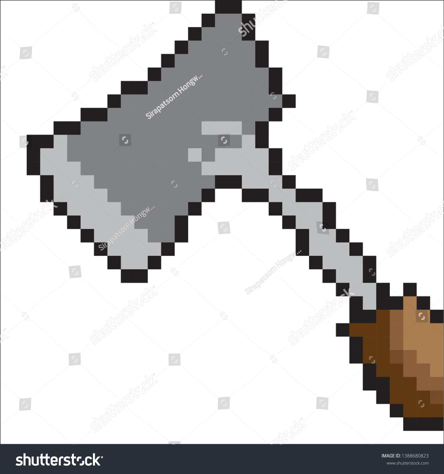 Vector Pixel Art Axe Isolated 스톡 벡터(로열티 프리) 1388680823 | Shutterstock