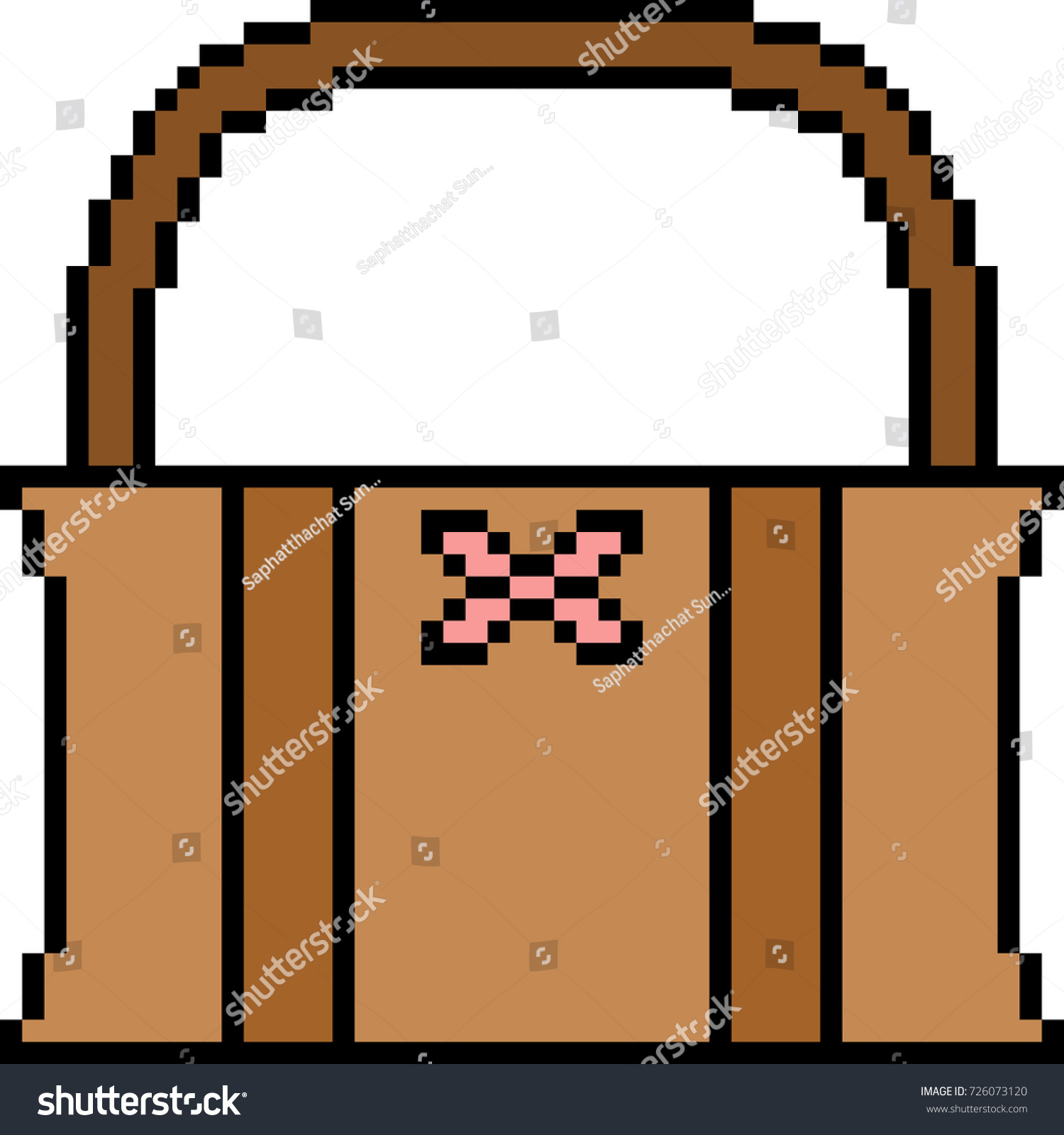 Vector Pixel Art Bag Isolated Stock Vector (Royalty Free) 726073120