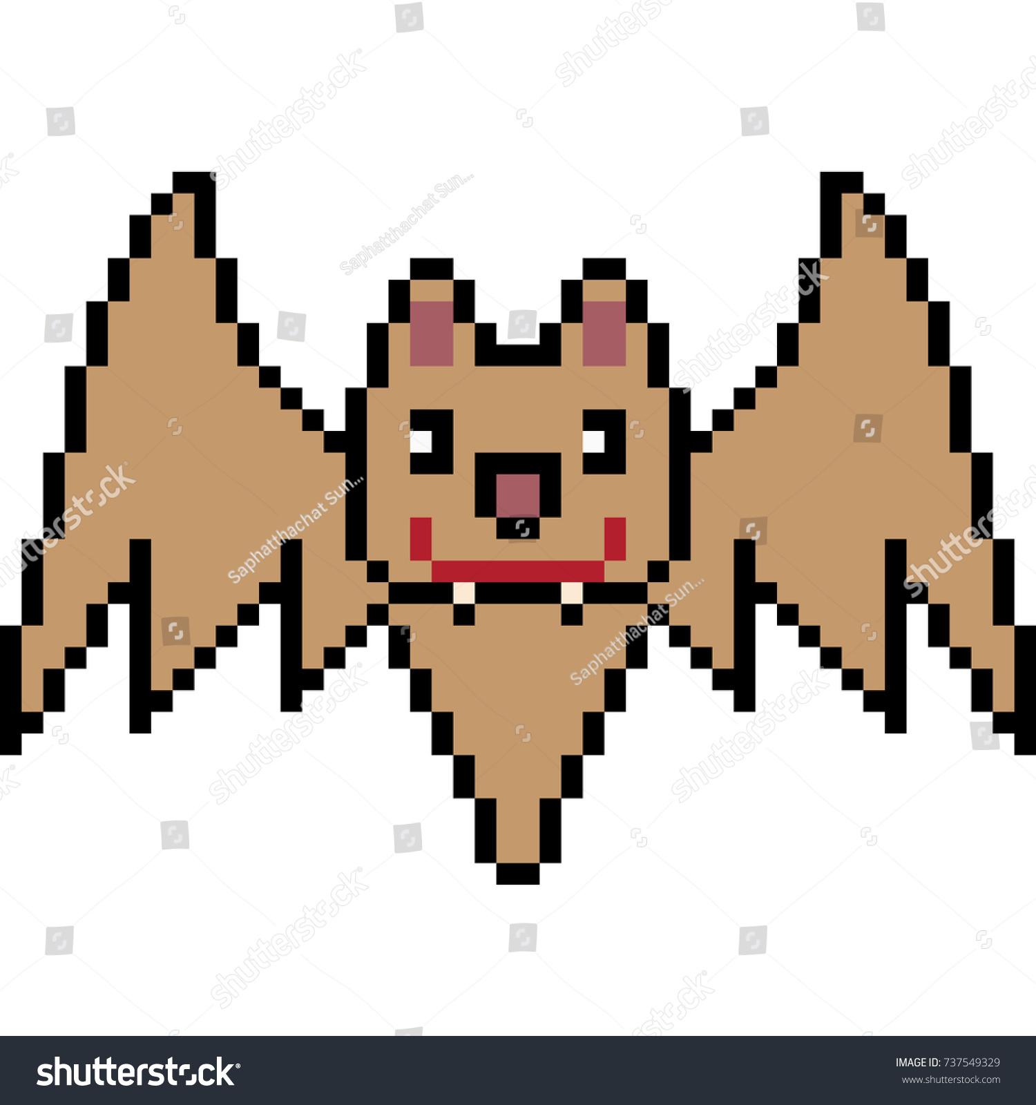 Vector Pixel Art Bat Isolated 스톡 벡터(로열티 프리) 737549329 | Shutterstock