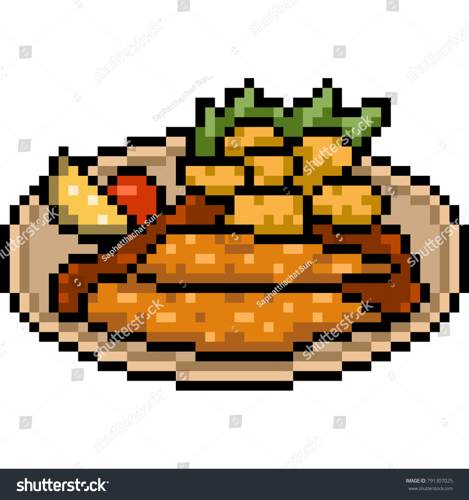 Vector Pixel Art Batter Fried Steak: Vector có sẵn (miễn phí bản quyền ...