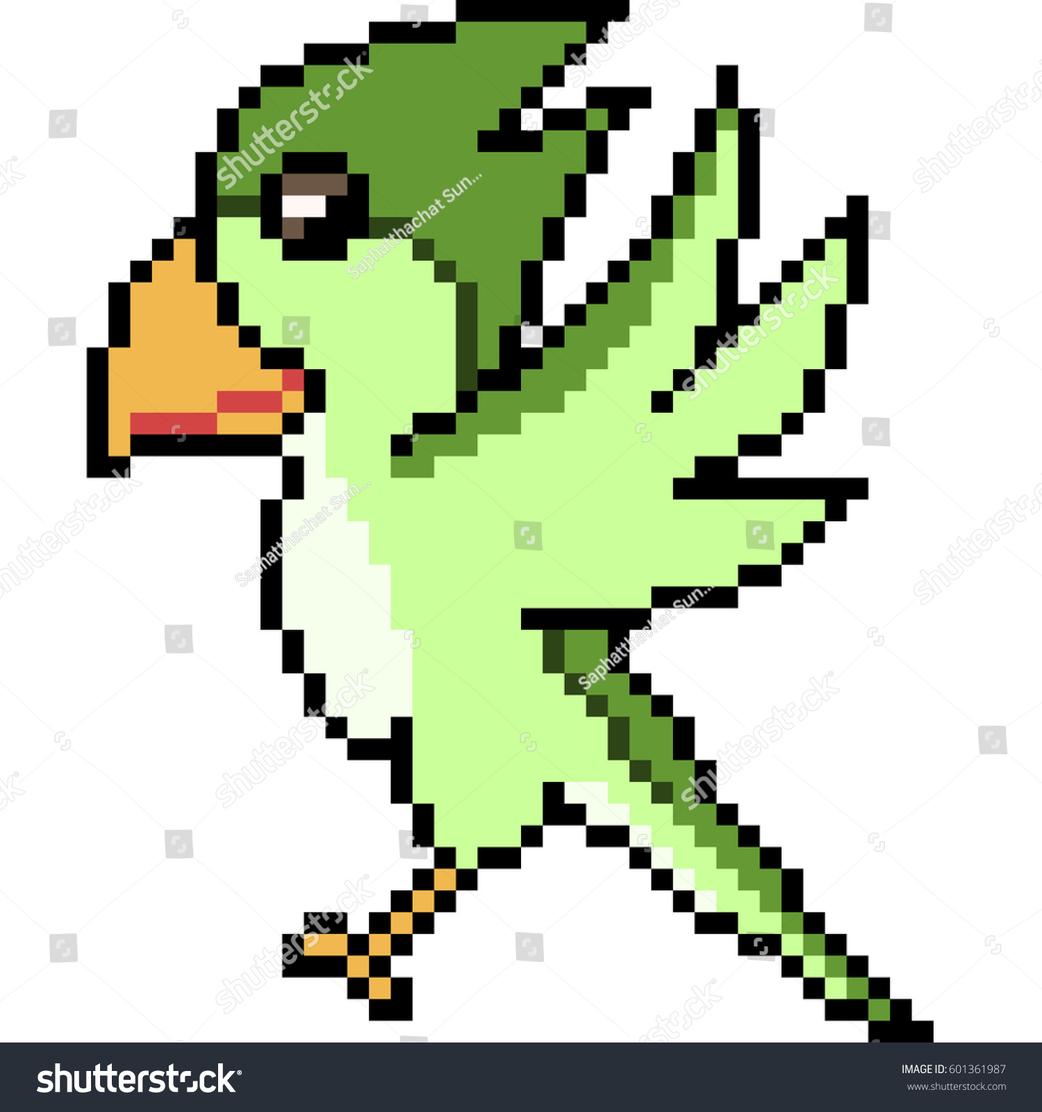Vector Pixel Art Bird: เวกเตอร์สต็อก (ปลอดค่าลิขสิทธิ์) 601361987 ...