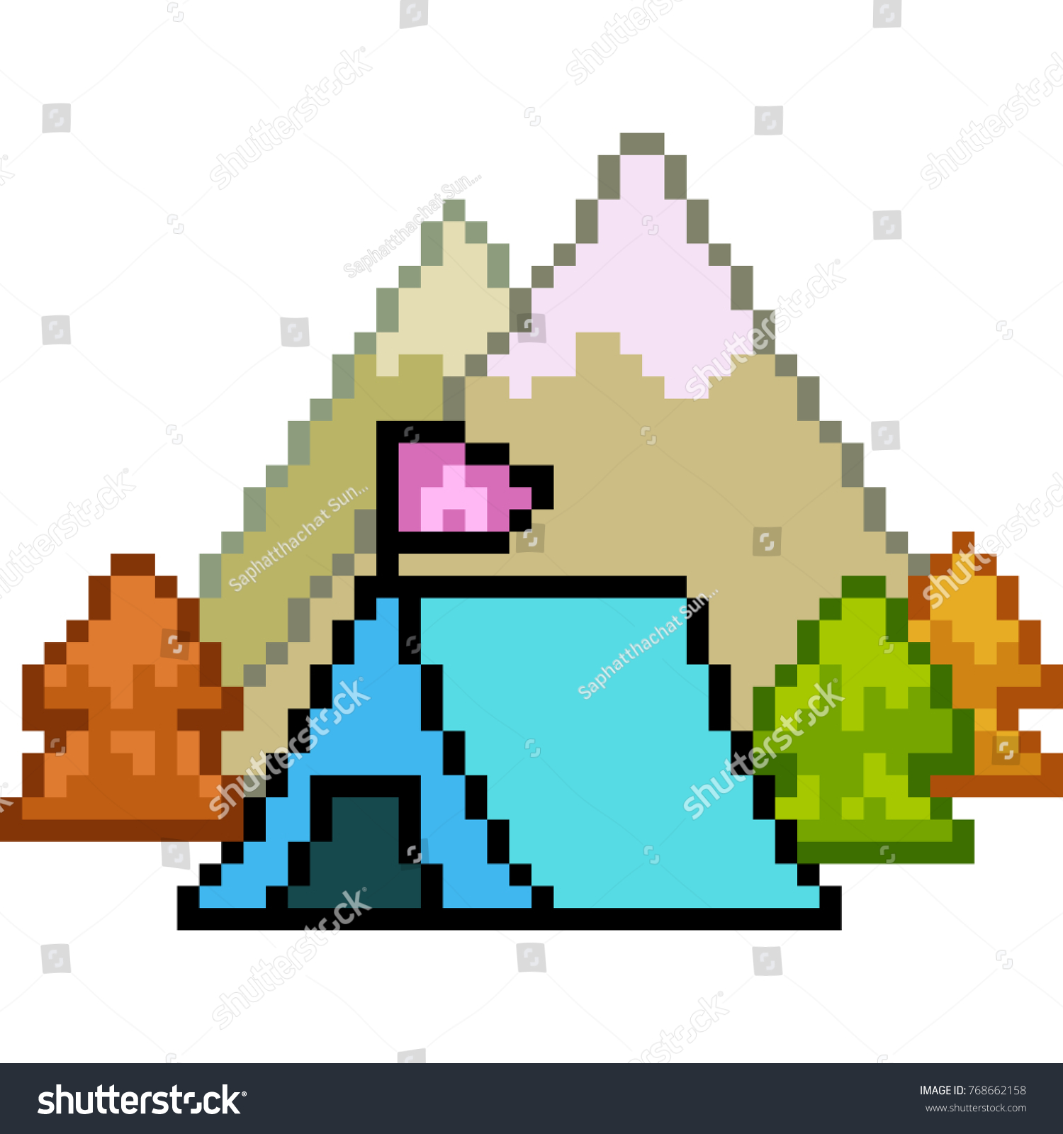 벡터 픽셀 아트 캠프 스톡 벡터(로열티 프리) 768662158 | Shutterstock