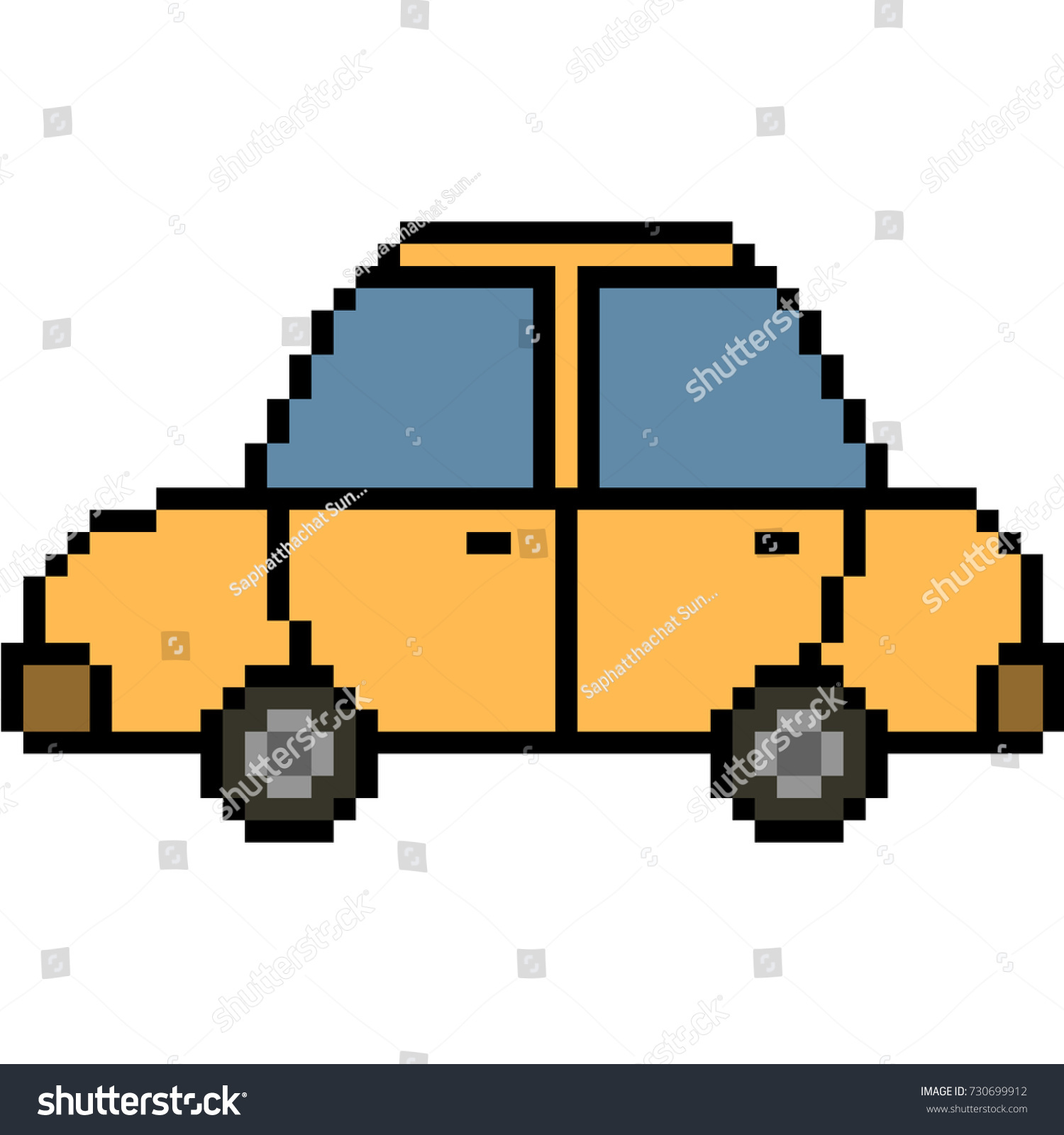 Vector Pixel Art Car Isolated: Vector có sẵn (miễn phí bản quyền ...