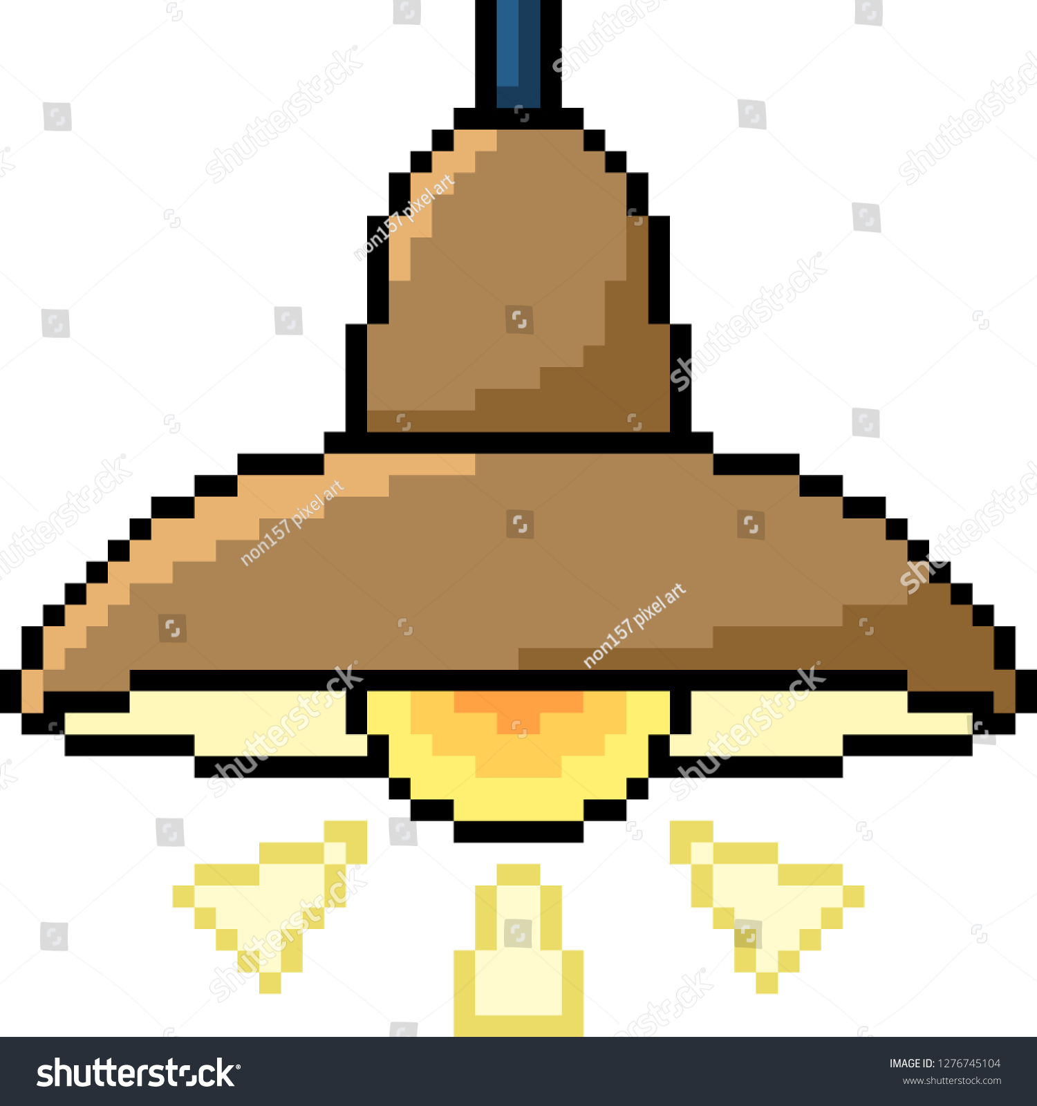 Vector Pixel Art Celing Light Isolated Stock Vector (Royalty Free ...