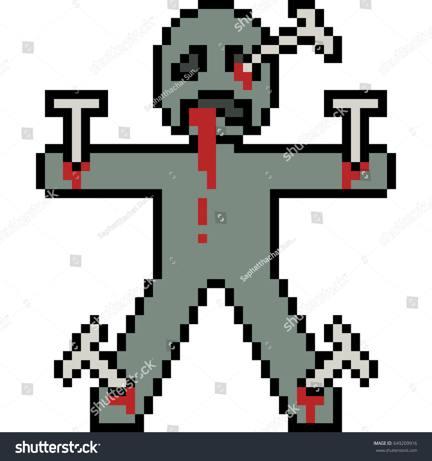 Vector Pixel Art Curse Doll: vector de stock (libre de regalías ...