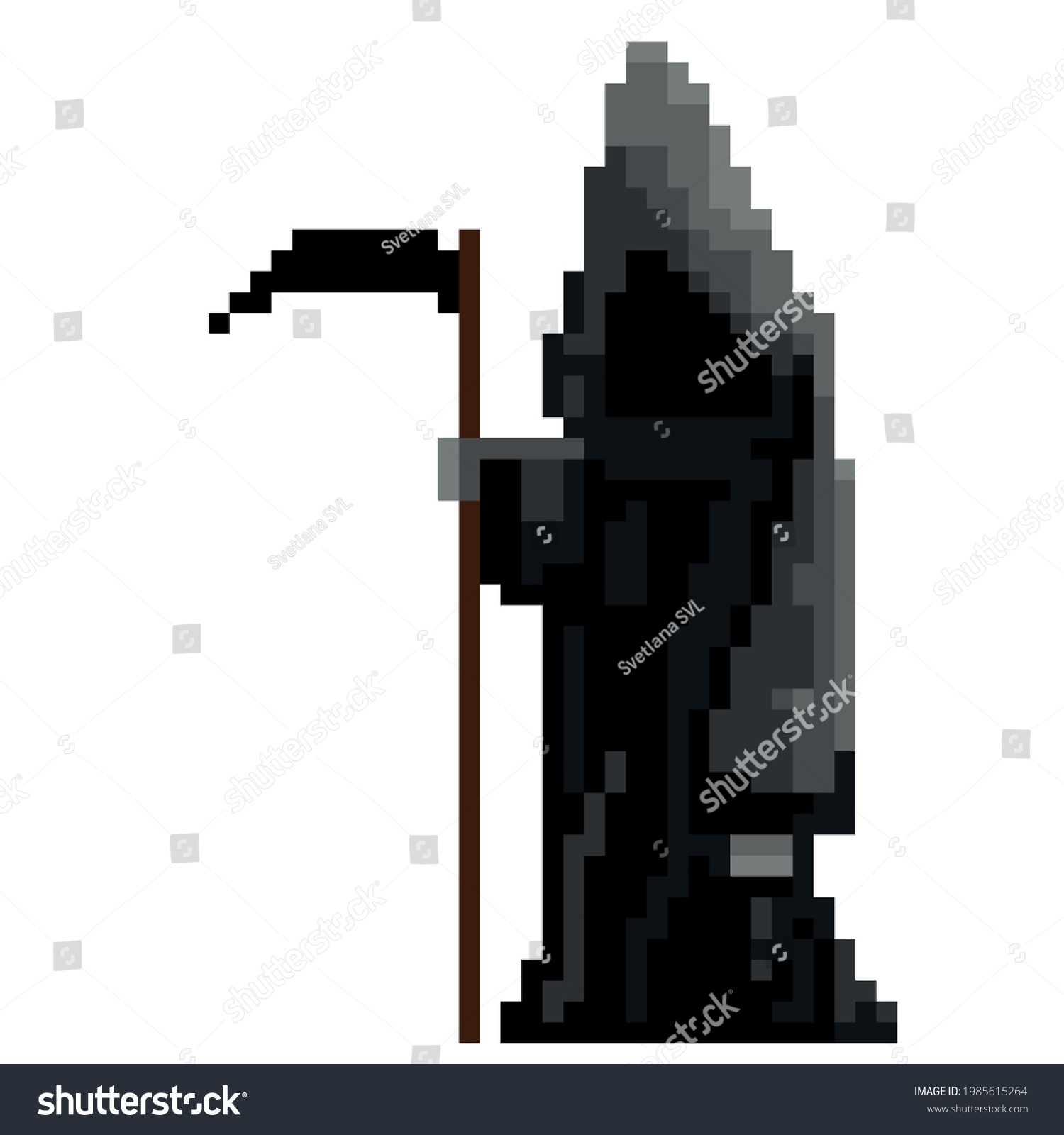 Vector Pixel Art Death Scythe Stock Vector (Royalty Free) 1985615264 ...