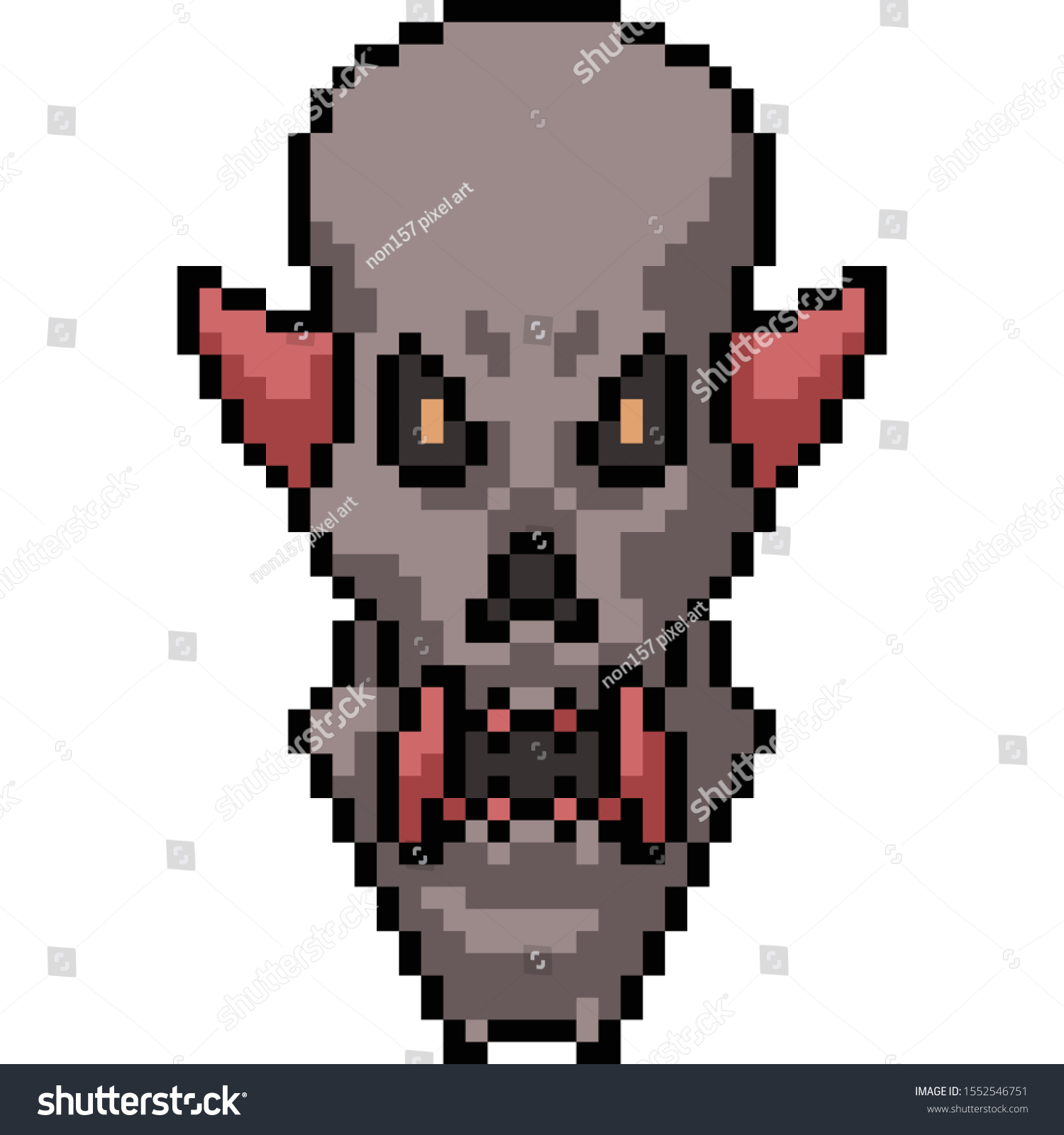 Vector Pixel Art Demon Isolated Cartoon 库存矢量图（免版税）1552546751 | Shutterstock