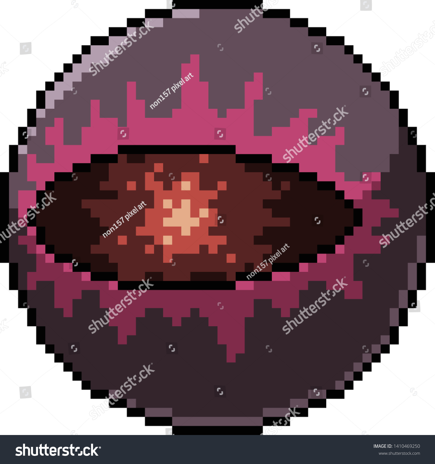 Vector Pixel Art Devil Eye Isolated: เวกเตอร์สต็อก (ปลอดค่าลิขสิทธิ์ ...