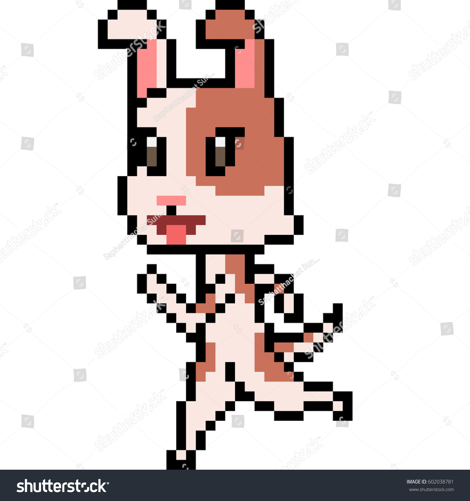 「Vector Pixel Art Dog Run」のベクター画像素材（ロイヤリティフリー） 602038781 | Shutterstock