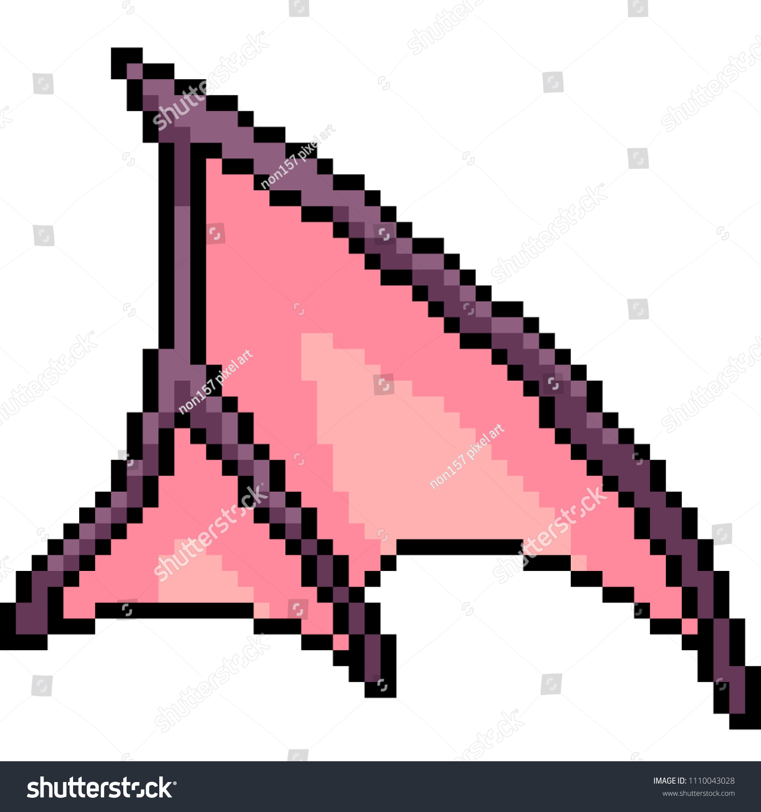 Vector Pixel Art Evil Wing Isolated Stock Vector (Royalty Free ...