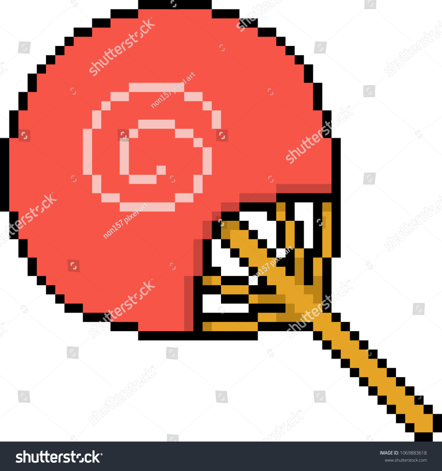 Vector Pixel Art Fan Isolated Cartoon Stock Vector (Royalty Free ...