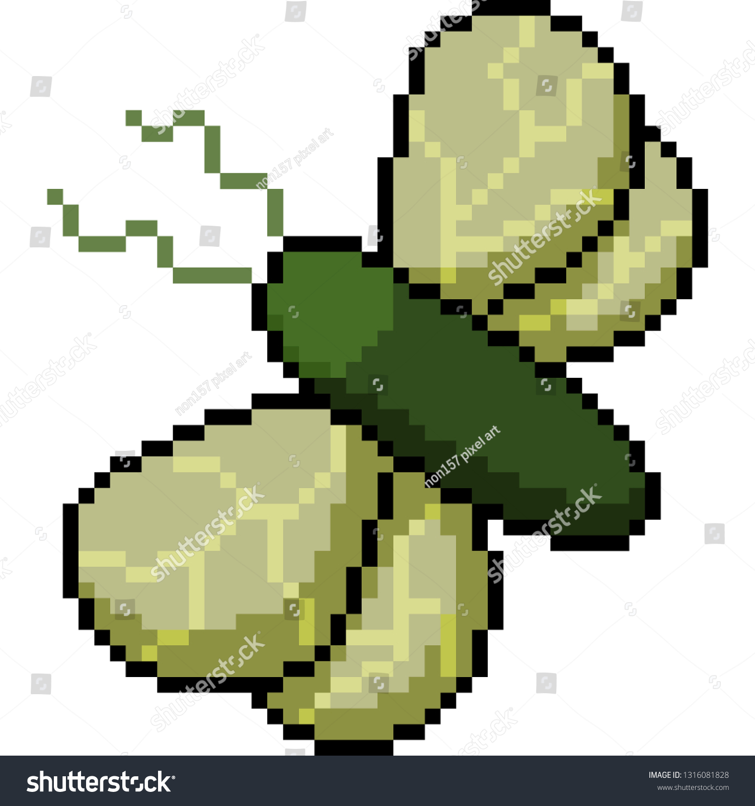 Vector Pixel Art Fly Isolated Cartoon Stock Vector (Royalty Free ...