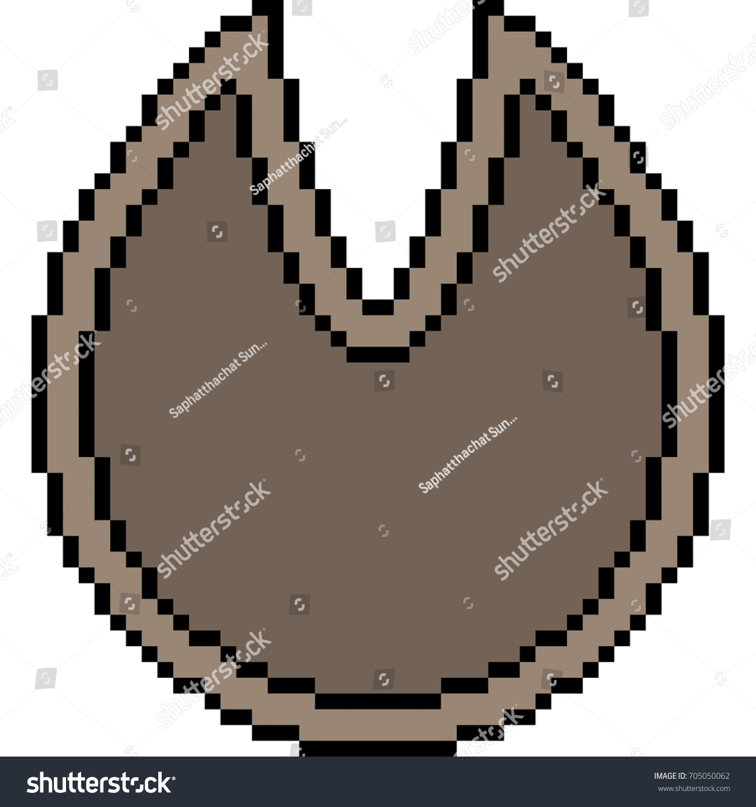 Vector Pixel Art Footprint Isolated Stock Vector (Royalty Free ...