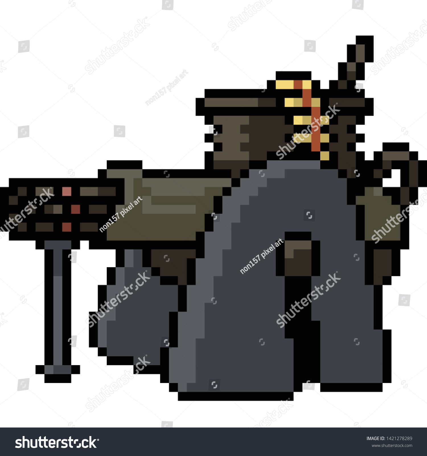 Vector Pixel Art Gatling Turret Isolated: vector de stock (libre de ... Vector Pixel Art Gatling Turret Isolated: vector de stock (libre de ...