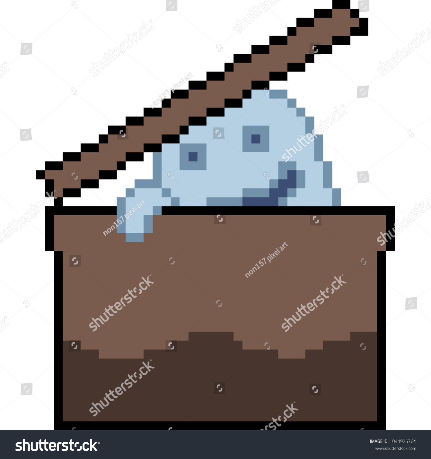 Vektor Stok Vector Pixel Art Ghost Box Isolated (Tanpa Royalti ...