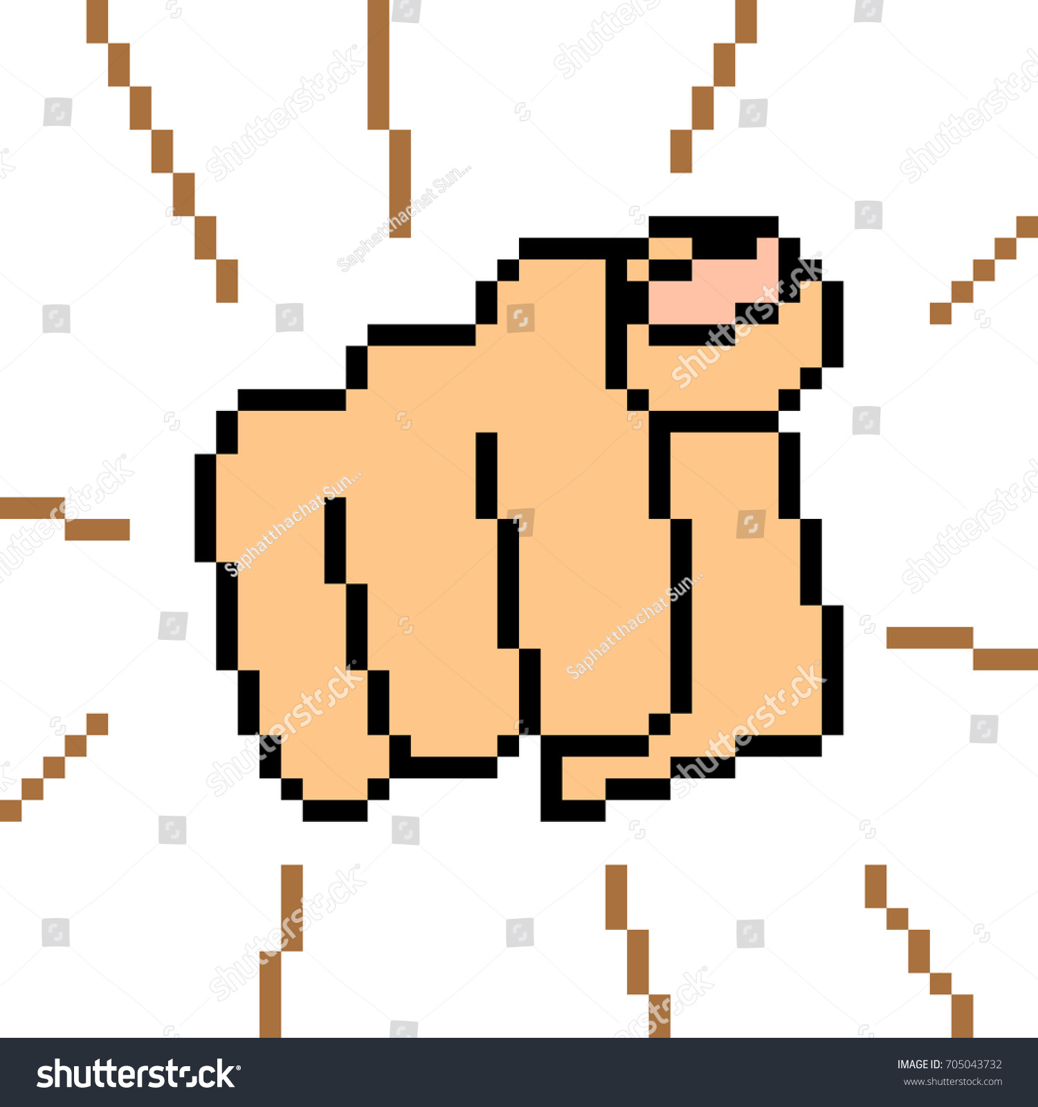 Vector Pixel Art Hand Sign Point 스톡 벡터(로열티 프리) 705043732 | Shutterstock