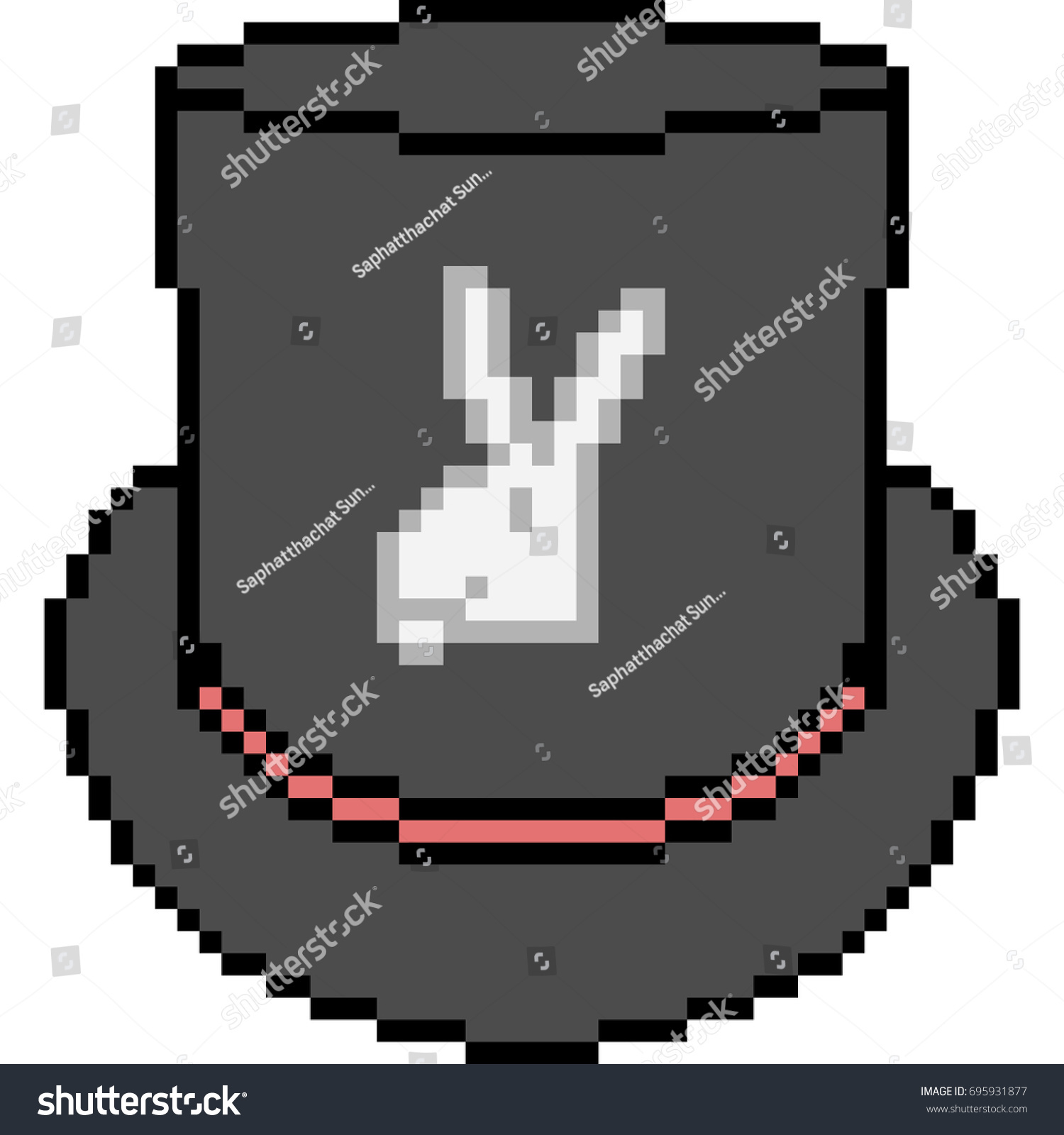 Vector Pixel Art Hat Isolated: เวกเตอร์สต็อก (ปลอดค่าลิขสิทธิ์ ...