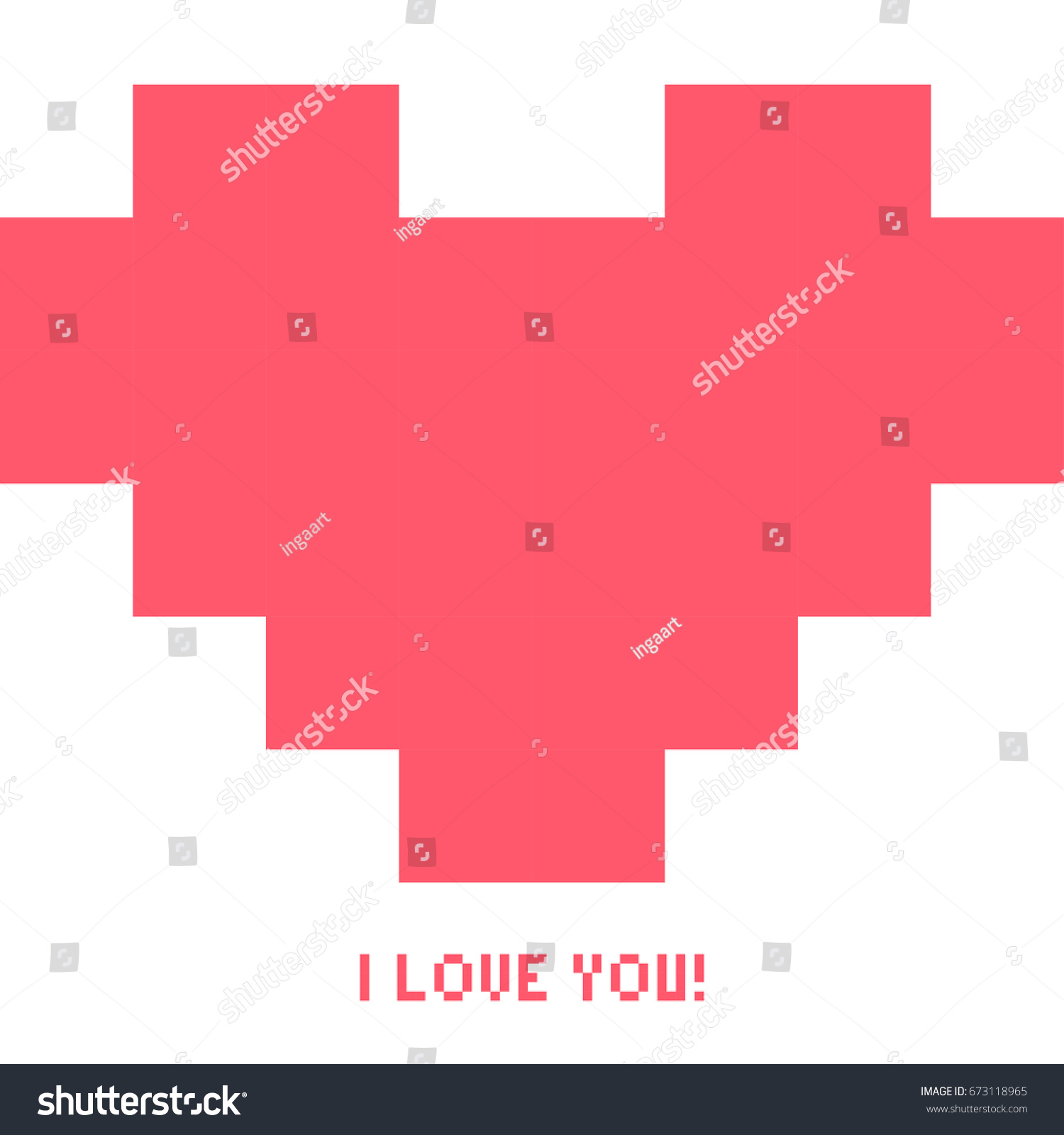 Vector Pixel Art Heart Card Background 스톡 벡터(로열티 프리) 673118965 ...