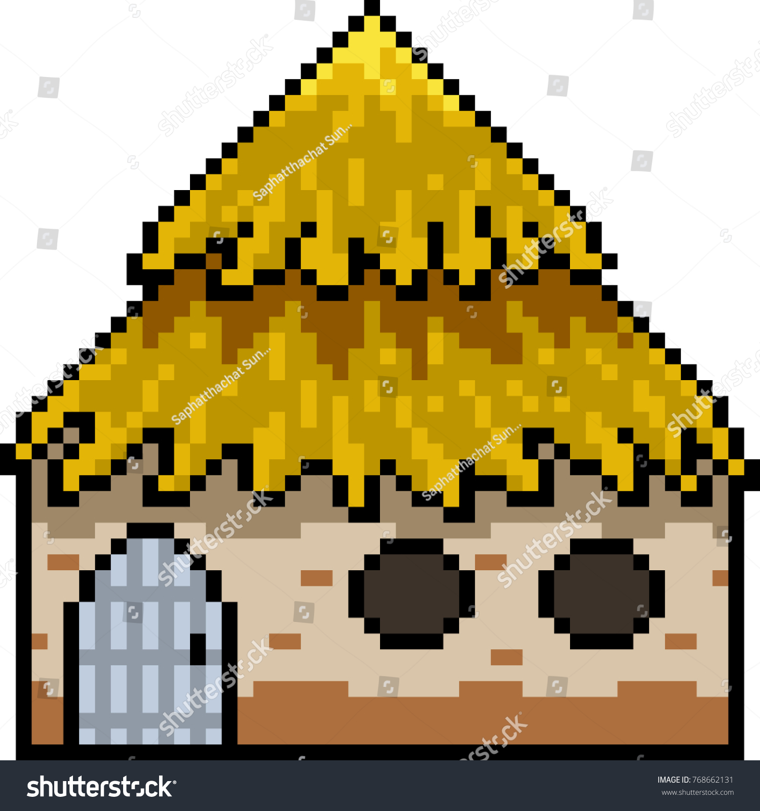 Vector Pixel Art Hut Isolated 库存矢量图（免版税）768662131 | Shutterstock