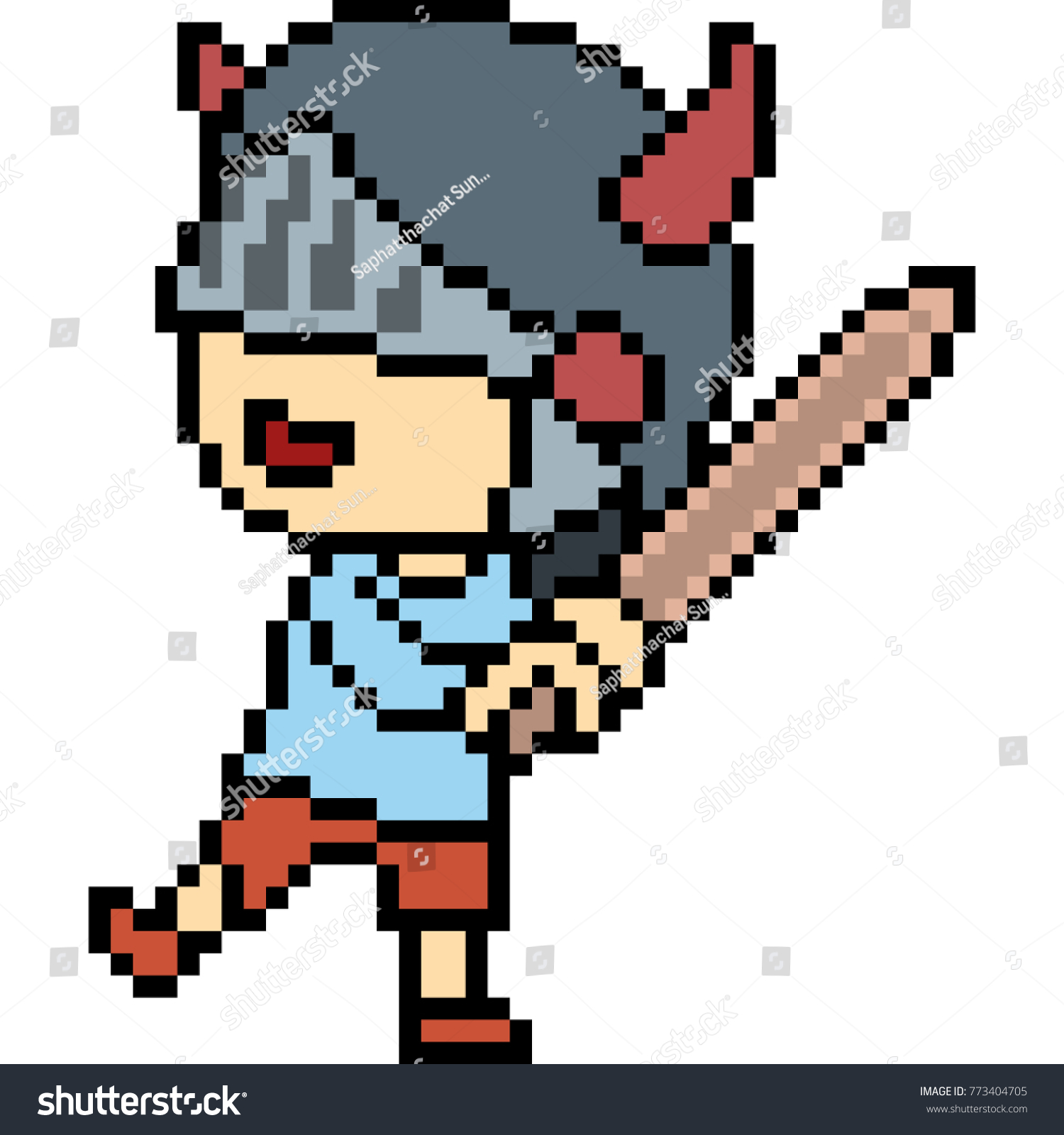 Vector Pixel Art Kid Play Isolated Stock Vector (Royalty Free ...