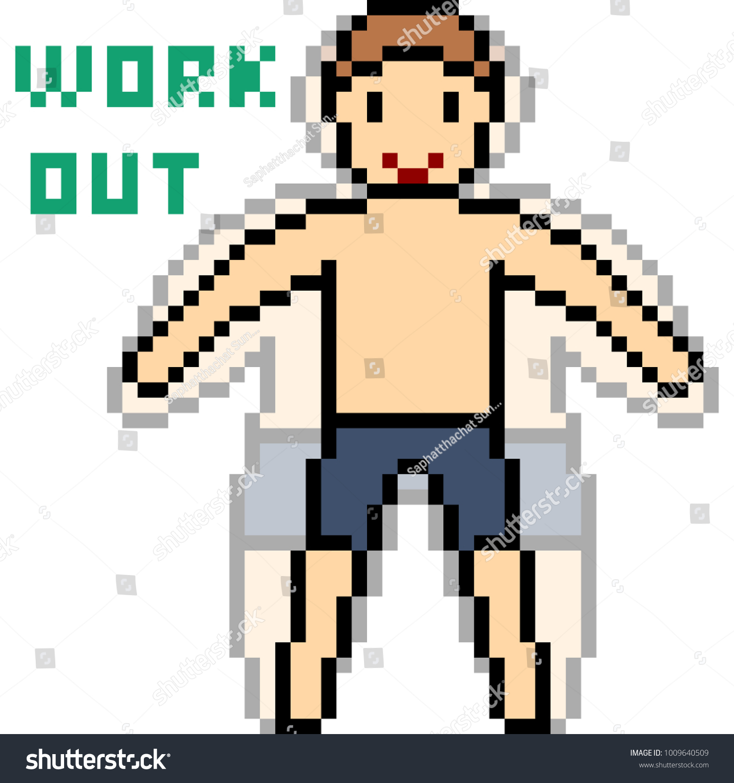 Vector Pixel Art Lost Weight Isolated Stock Vector (Royalty Free ...