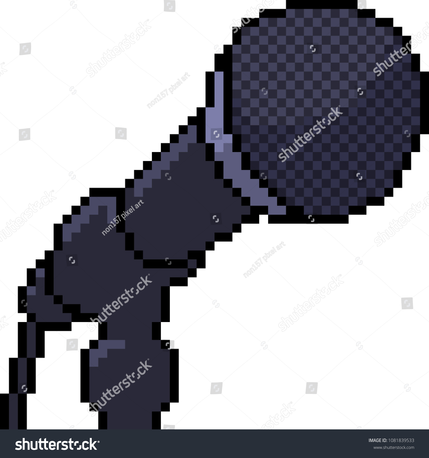 Stock vektor „Vector Pixel Art Microphone Isolated Cartoon“ (bez ...