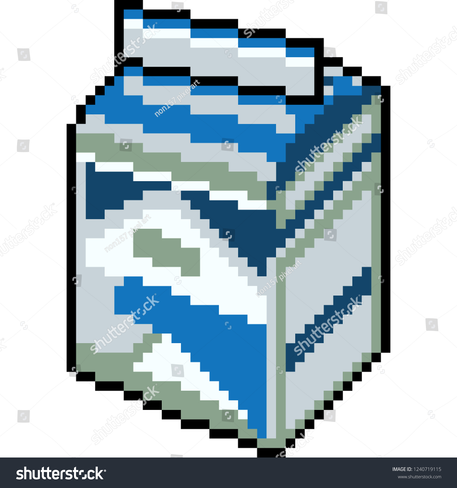 Vector Pixel Art Milk Box Isolated Stock Vector (Royalty Free) 1240719115