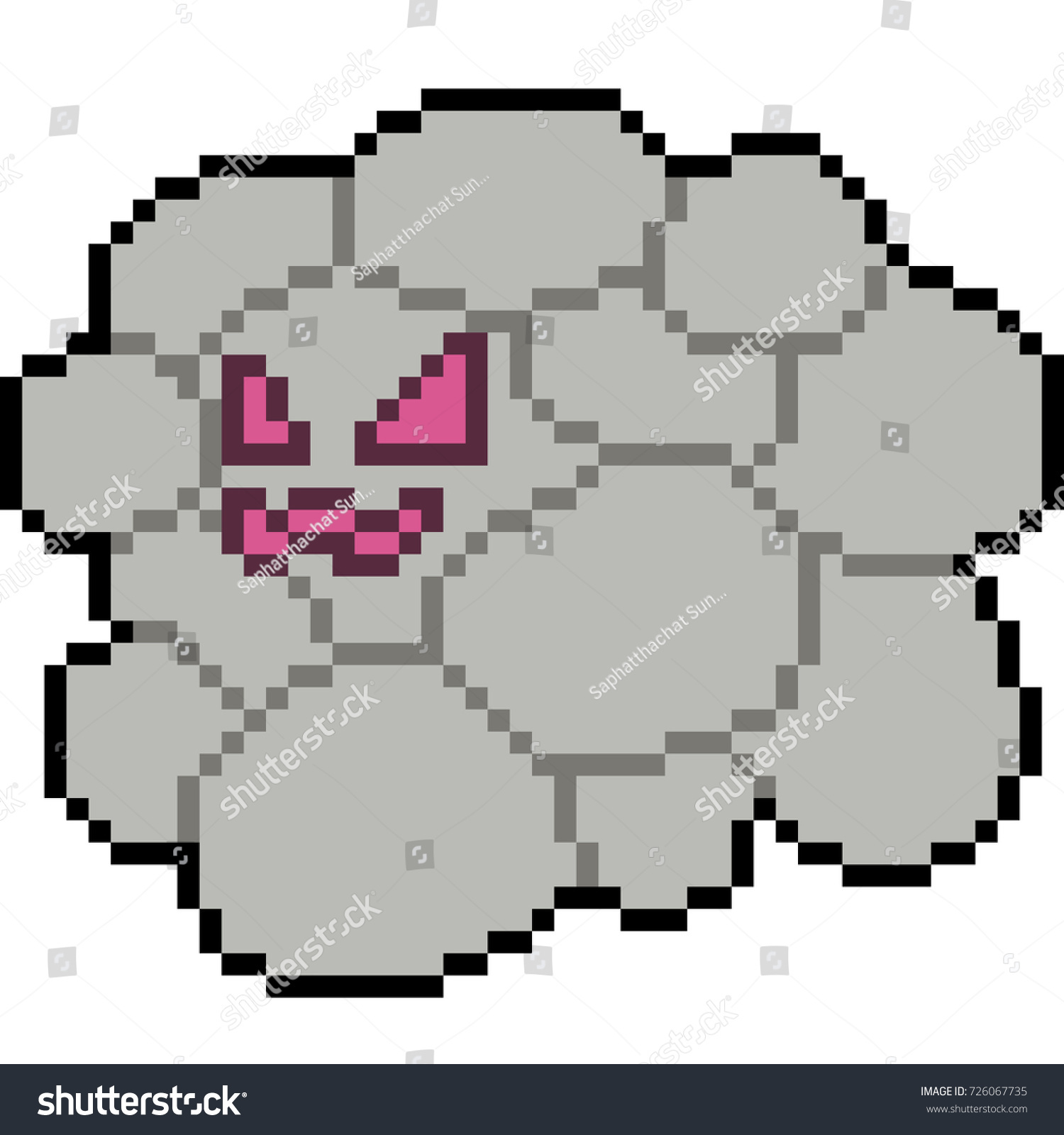 Vector Pixel Art Monster Smoke Isolated Stock Vector (Royalty Free ...