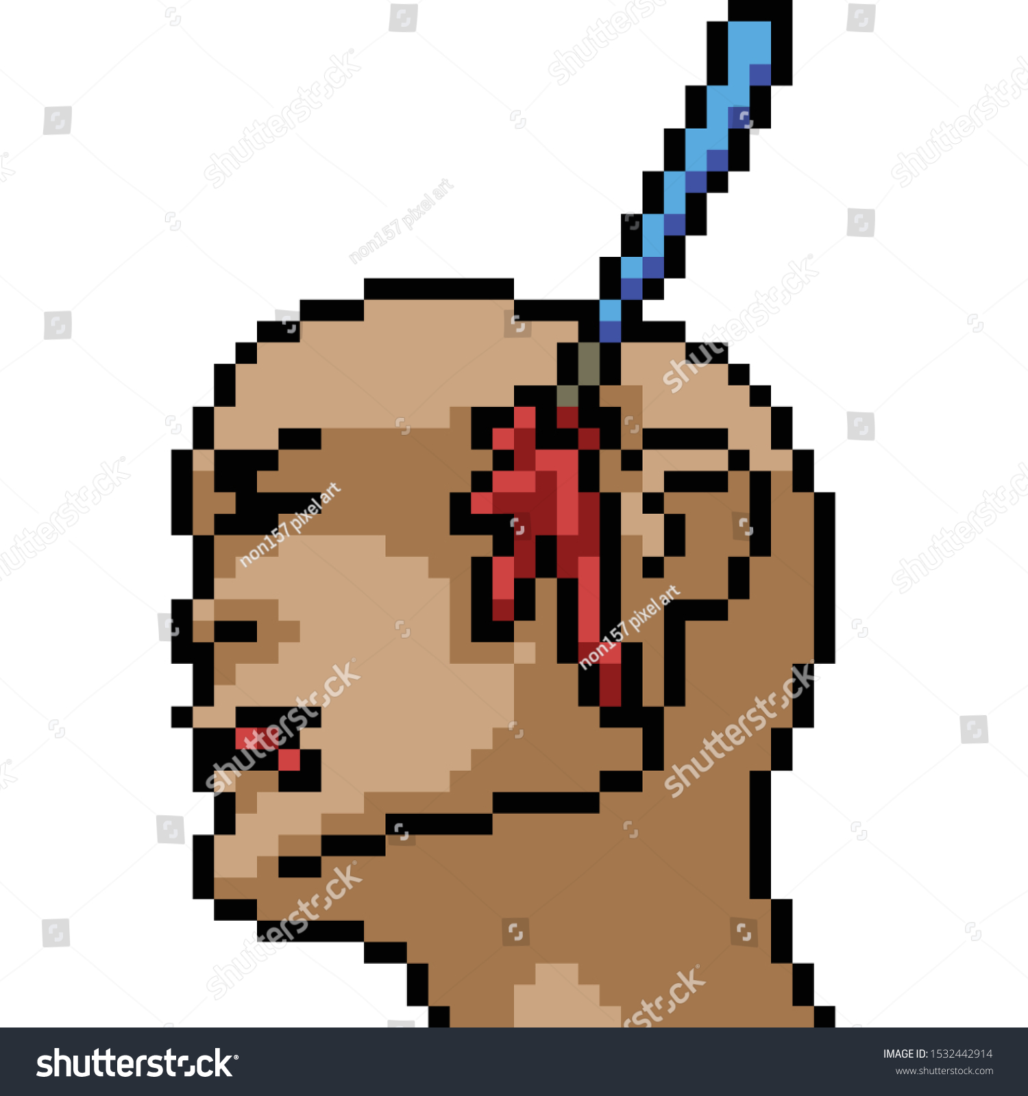 Vector Pixel Art Murder Isolated Cartoon: เวกเตอร์สต็อก (ปลอดค่า ...