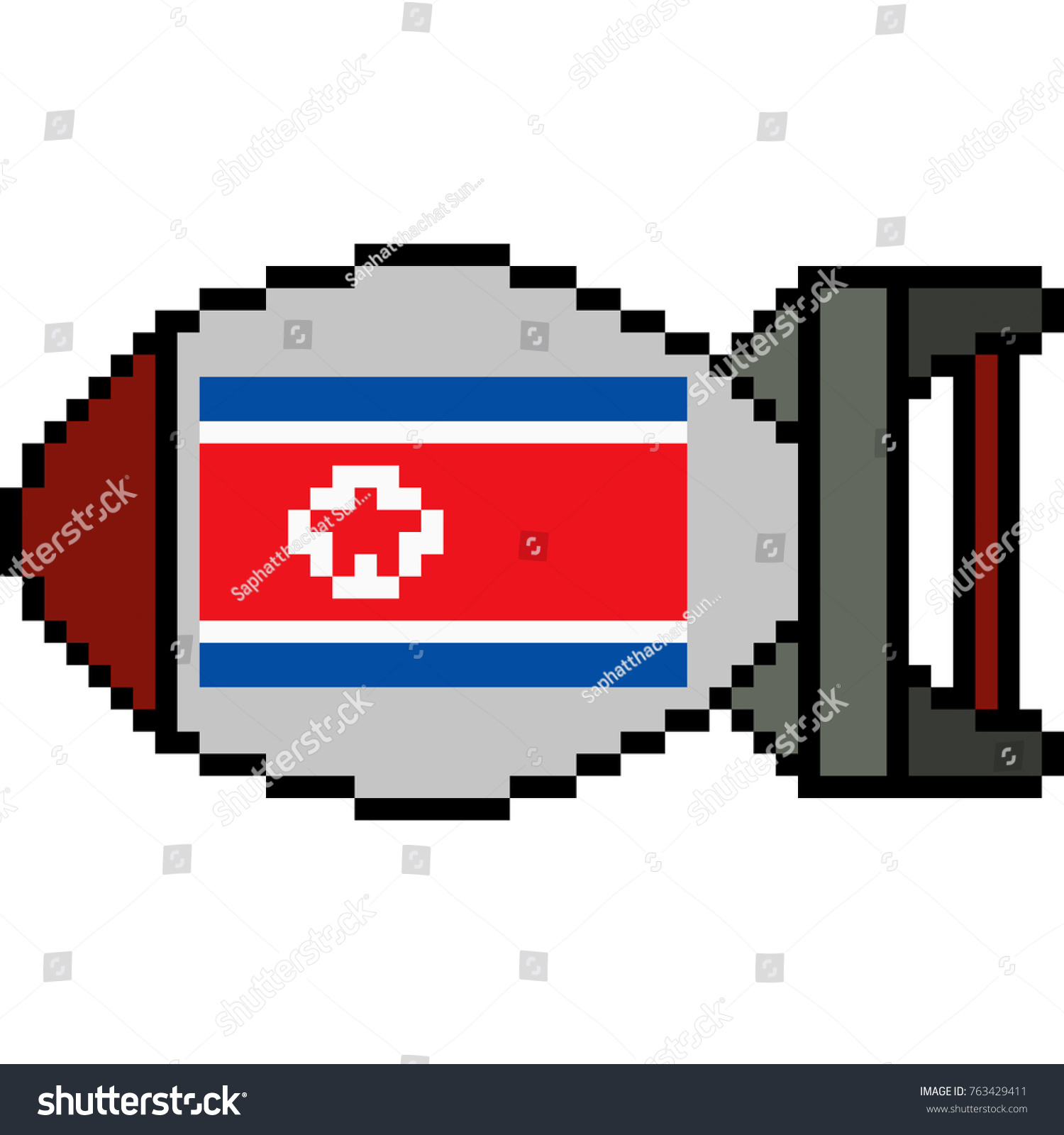Vector Pixel Art Nuke Missile Isolated: Vector có sẵn (miễn phí bản ...