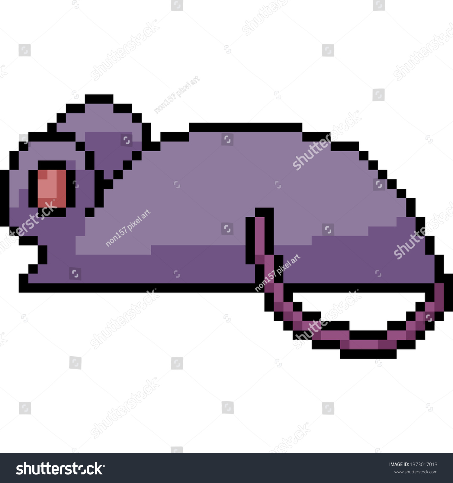 Vector Pixel Art Rat Isolated Cartoon Stock Vector (Royalty Free ...