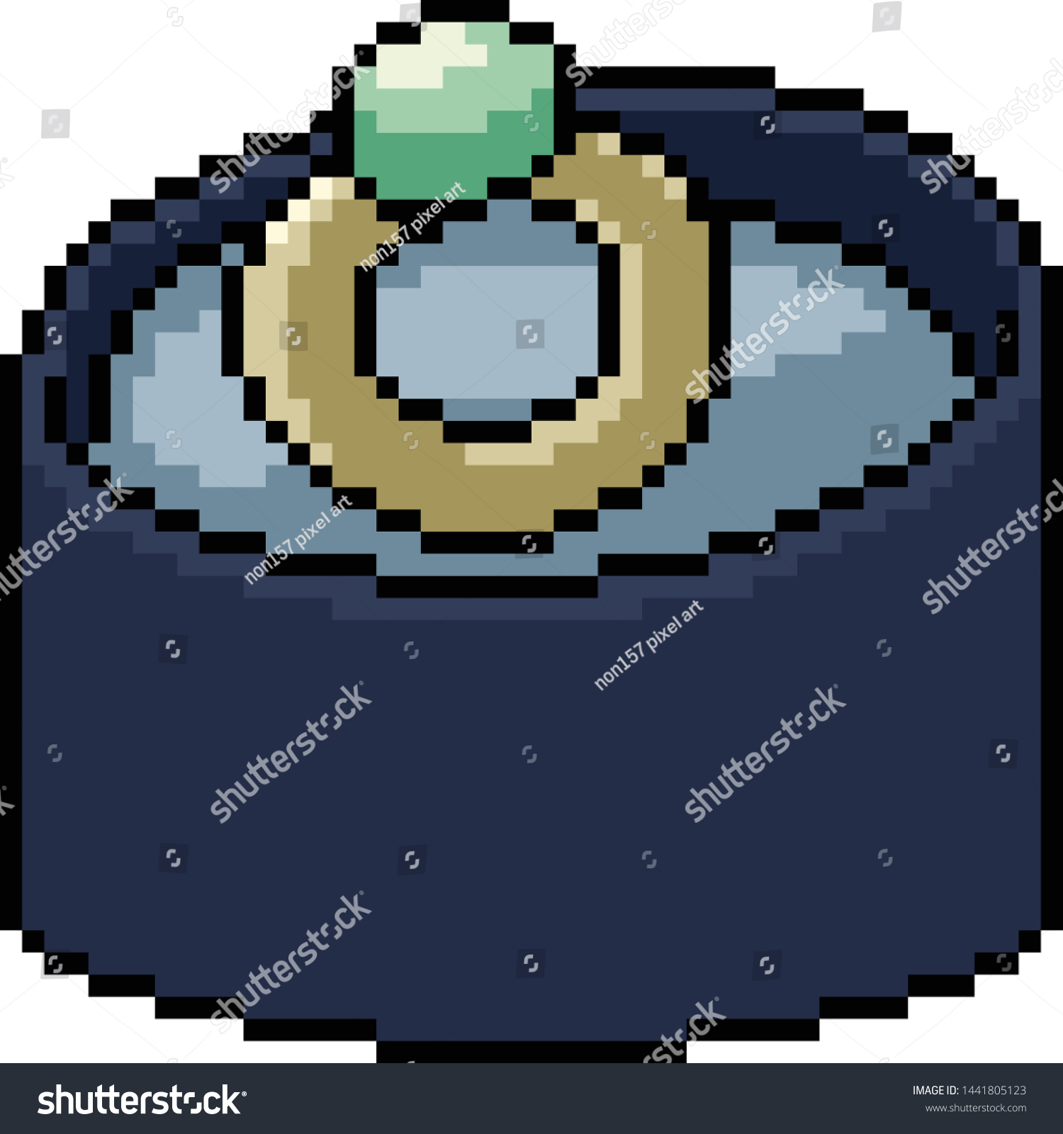 Vector Pixel Art Ring Isolated Cartoon Stock Vector (Royalty Free ...