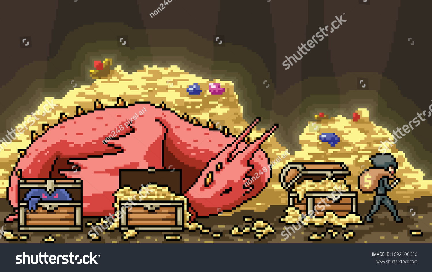755 imágenes de Pixel art dragon - Imágenes, fotos y vectores de stock ...