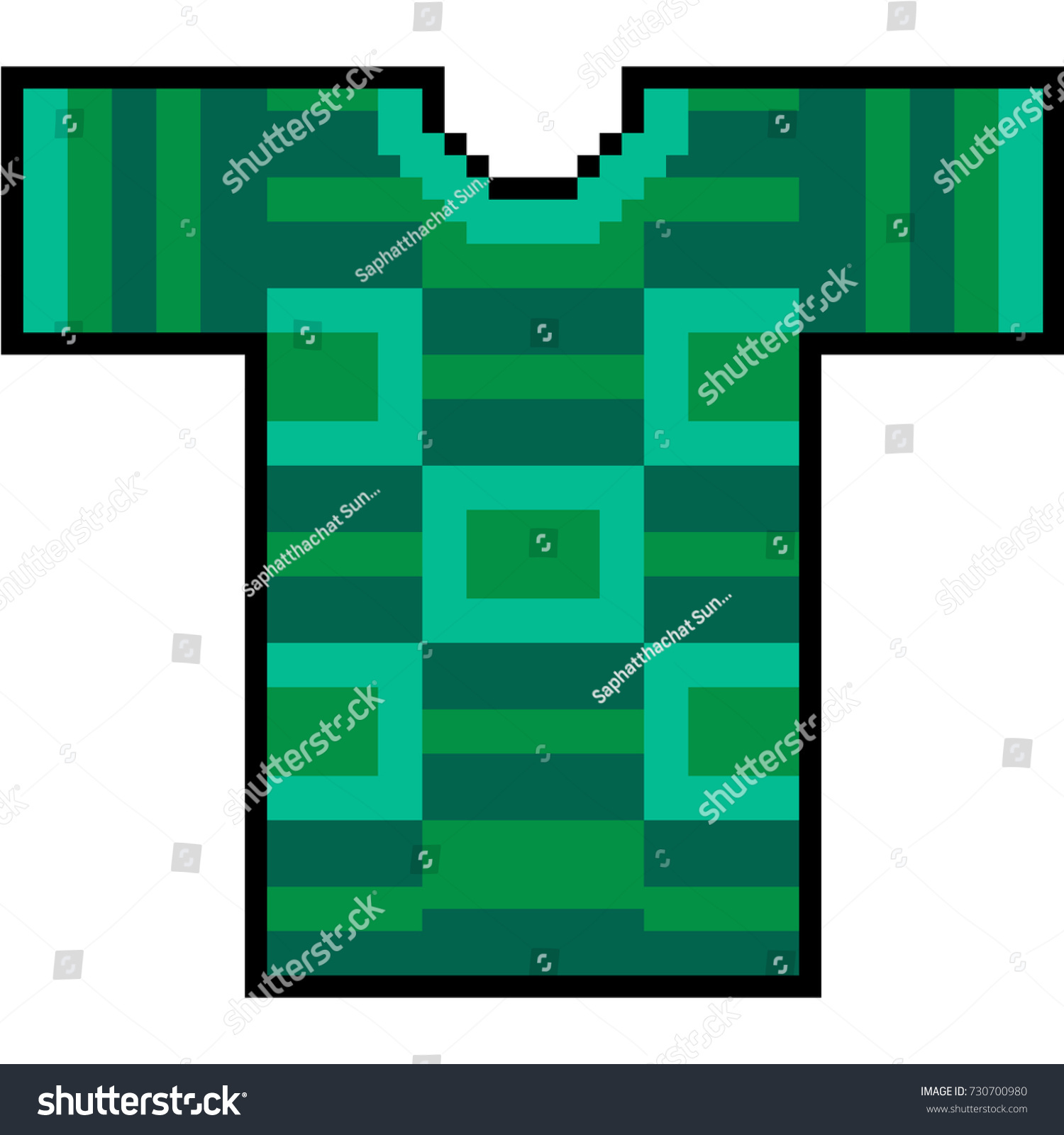 Vector Pixel Art Shirt Isolated Stock Vector (Royalty Free) 730700980
