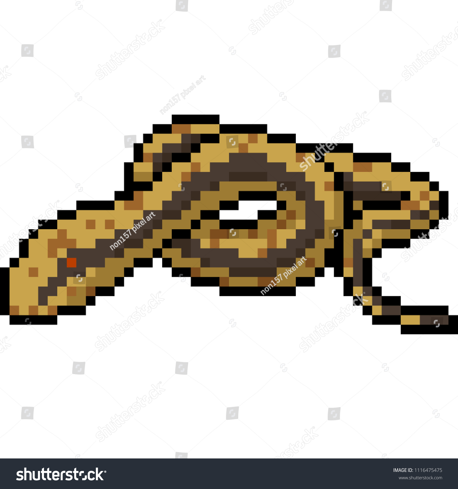 Vector Pixel Art Snake Isolated Cartoon Stock Vector (Royalty Free ...