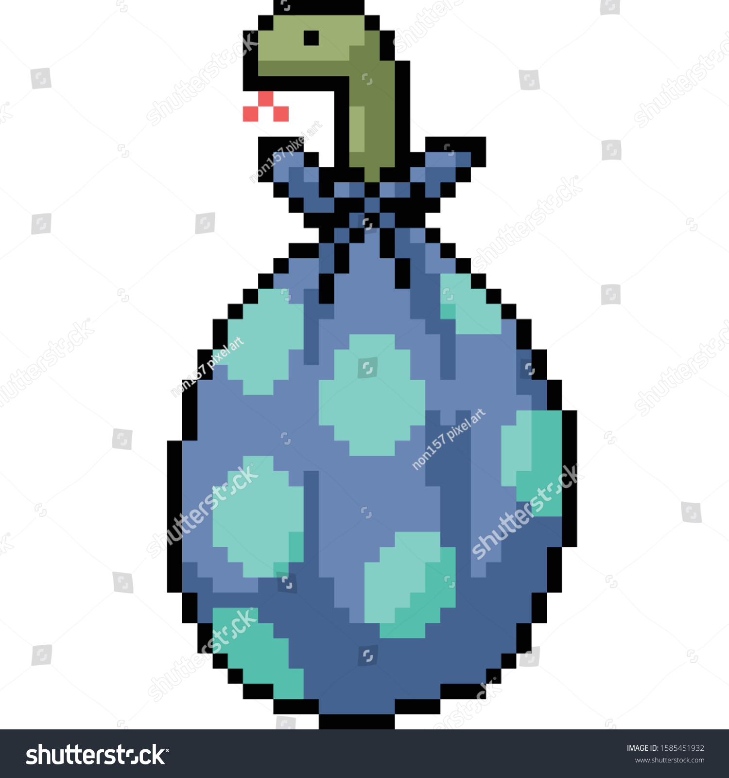 Vector Pixel Art Snake Isolated Cartoon: เวกเตอร์สต็อก (ปลอดค่า ...