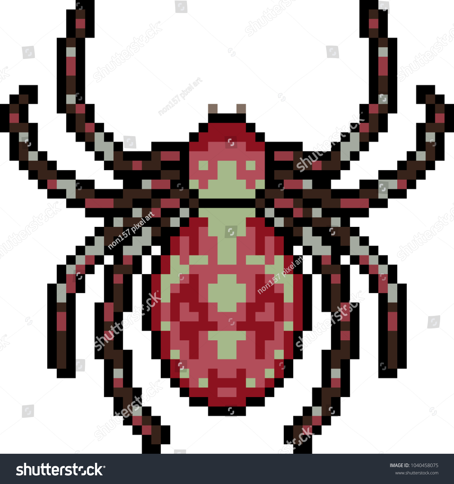 Vector Pixel Art Spider Isolated Cartoon: Vector có sẵn (miễn phí bản ...