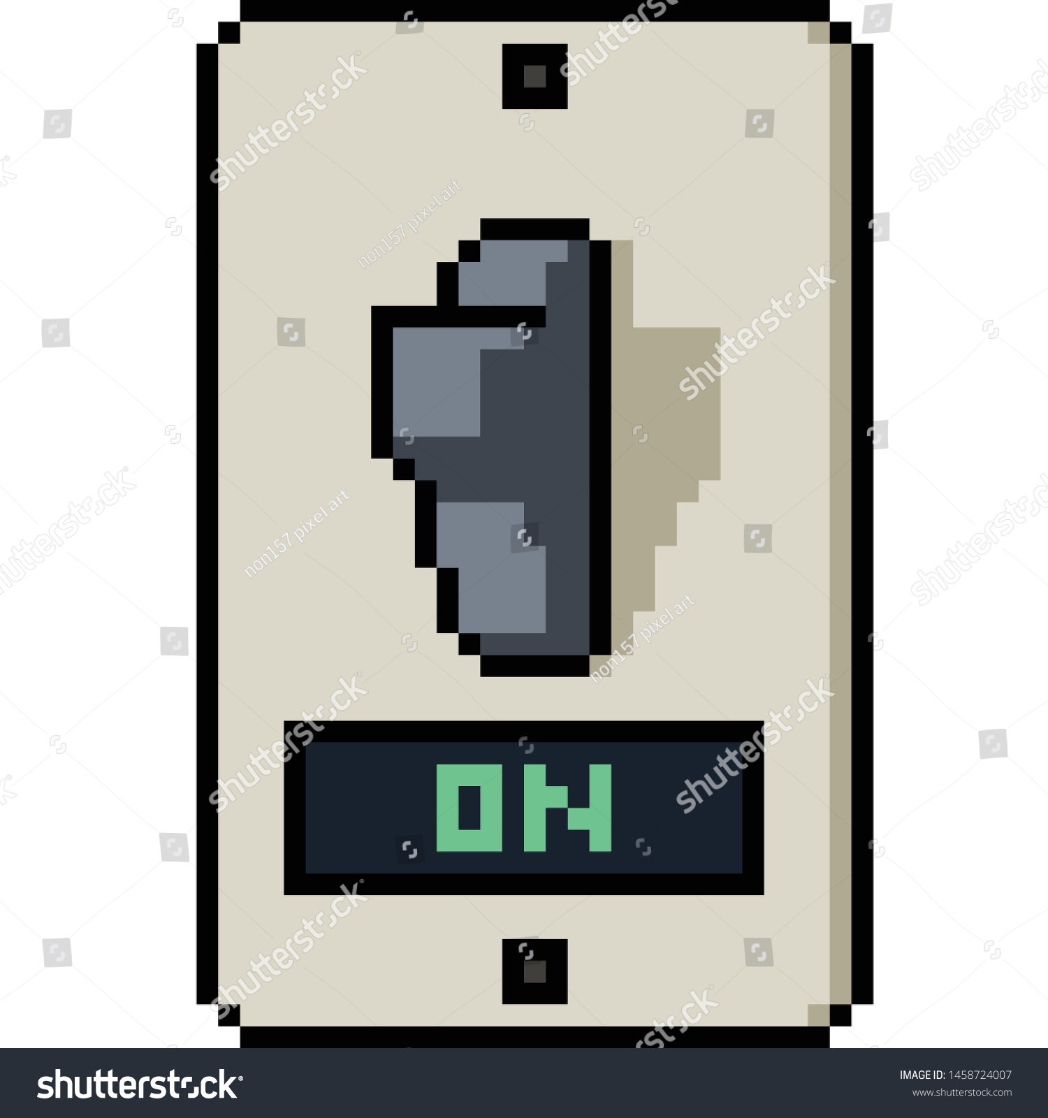 Vector Pixel Art Switch On Isolated: เวกเตอร์สต็อก (ปลอดค่าลิขสิทธิ์ ...