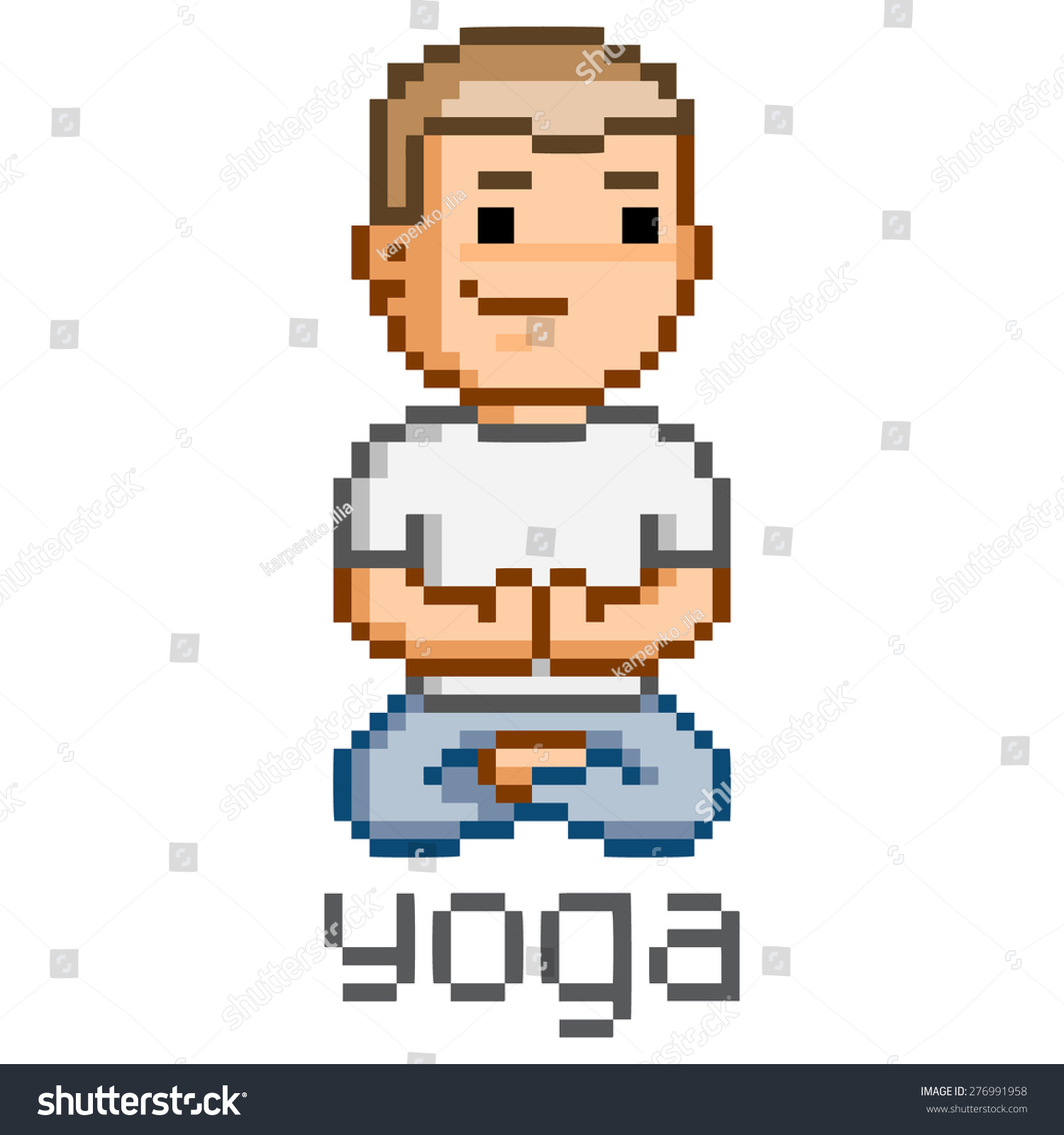Vector Pixel Art Yoga Icon Stock Vector (Royalty Free) 276991958 ...