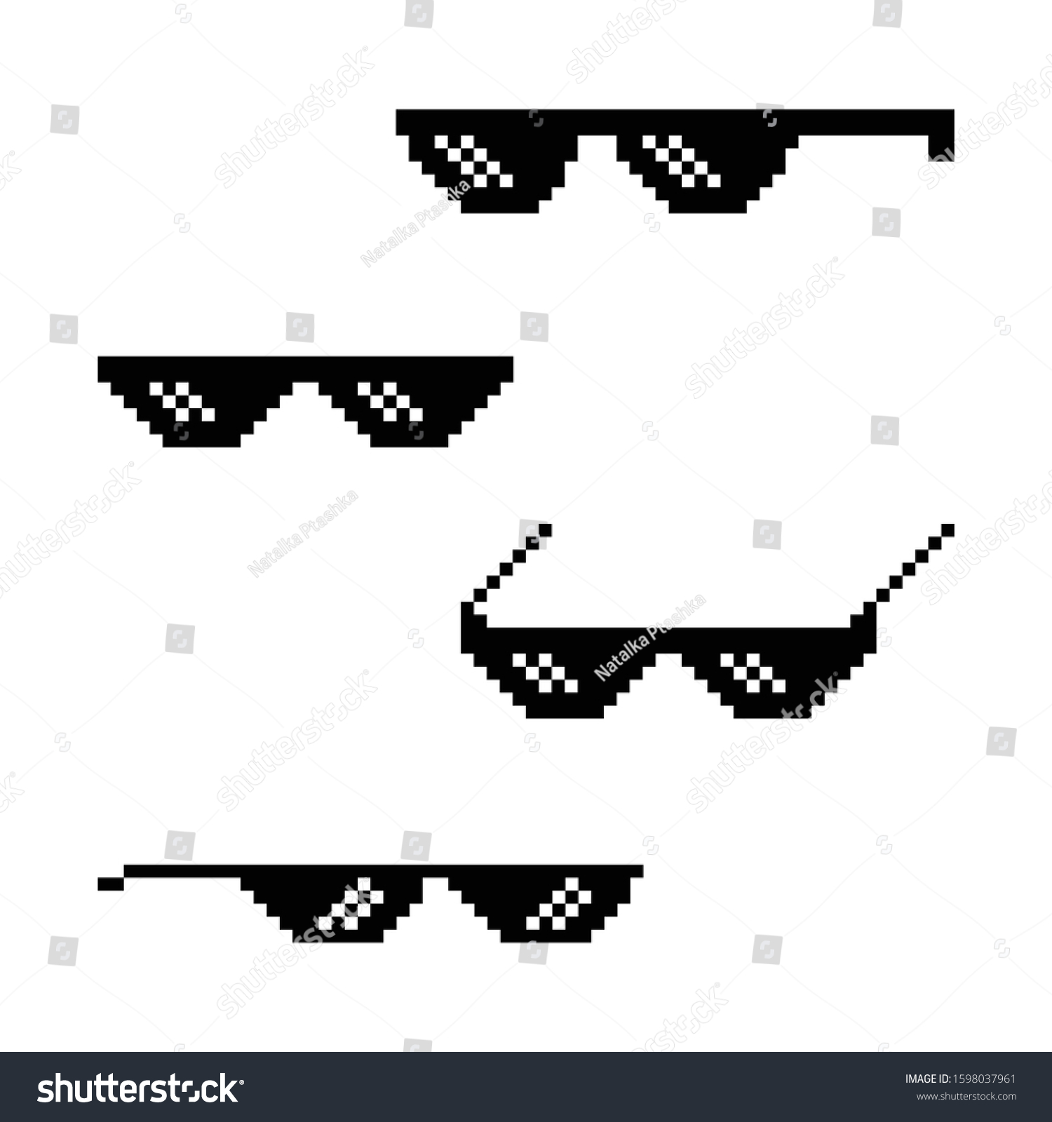 Vektor Stok Vector Pixel Glasses Pixel Art 8 (Tanpa Royalti) 1598037961 ...