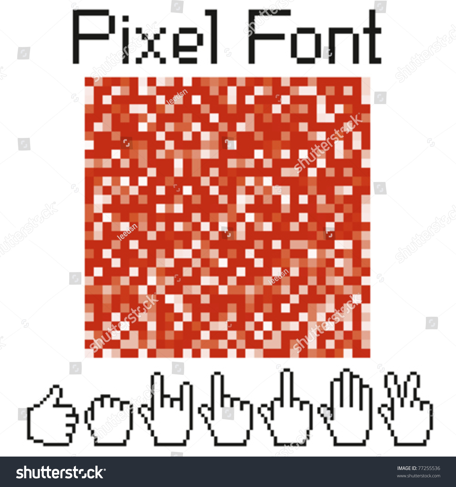 Vector Pixel Letters Big Set Uppercase Stock Vector (Royalty Free ...