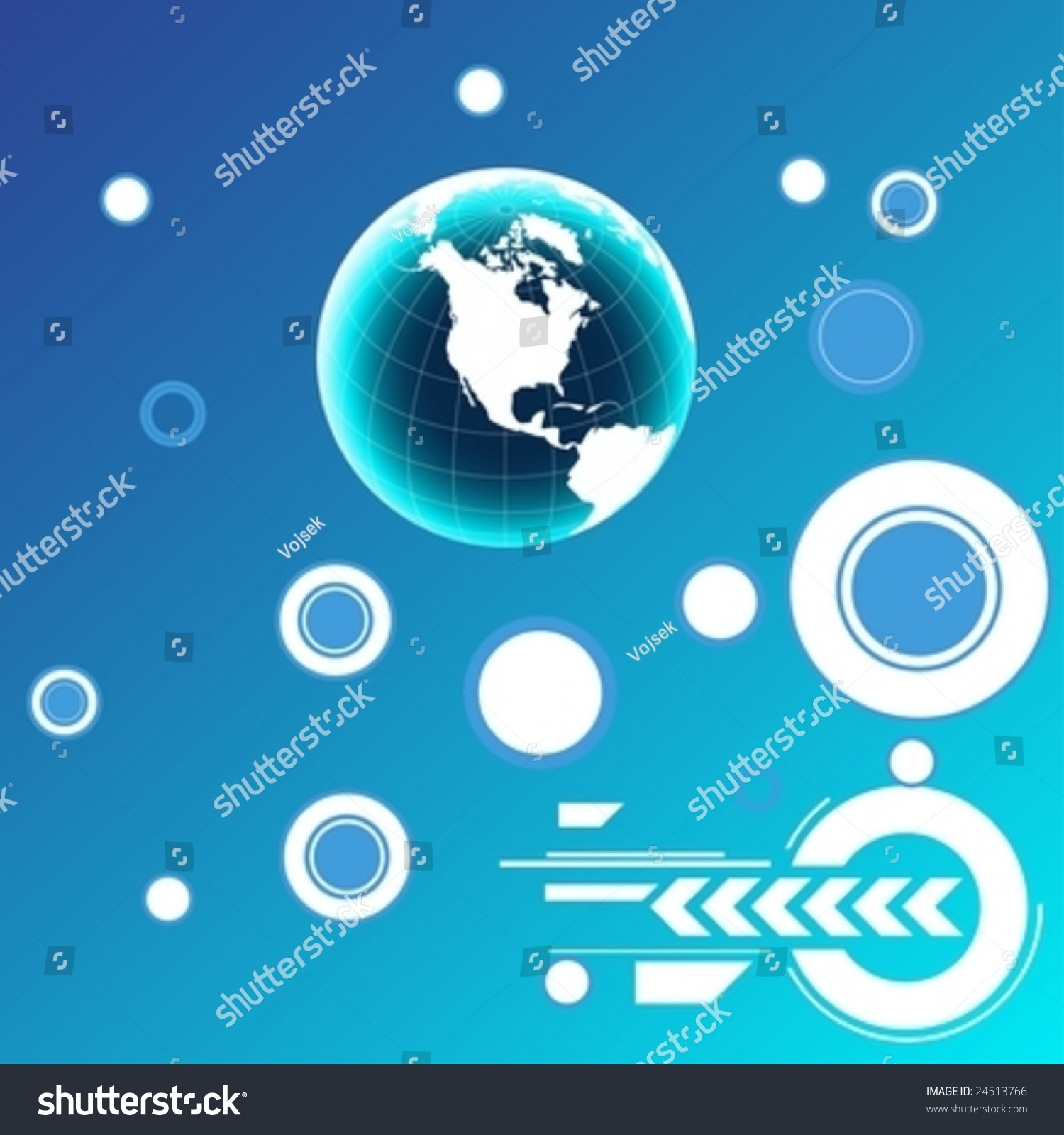 Vector Planet Earth Blue Space Dimension Stock Vector (Royalty Free ...