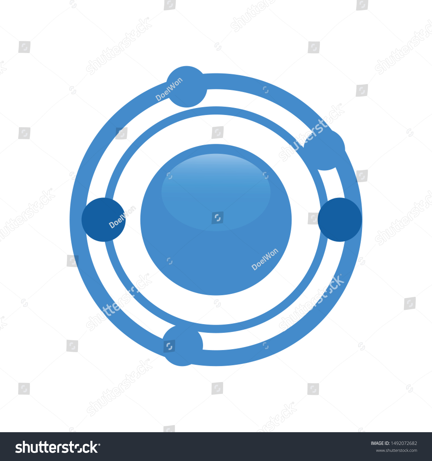 Vector Planet Logo Orbit Vector Satellite Stock Vector (Royalty Free ...