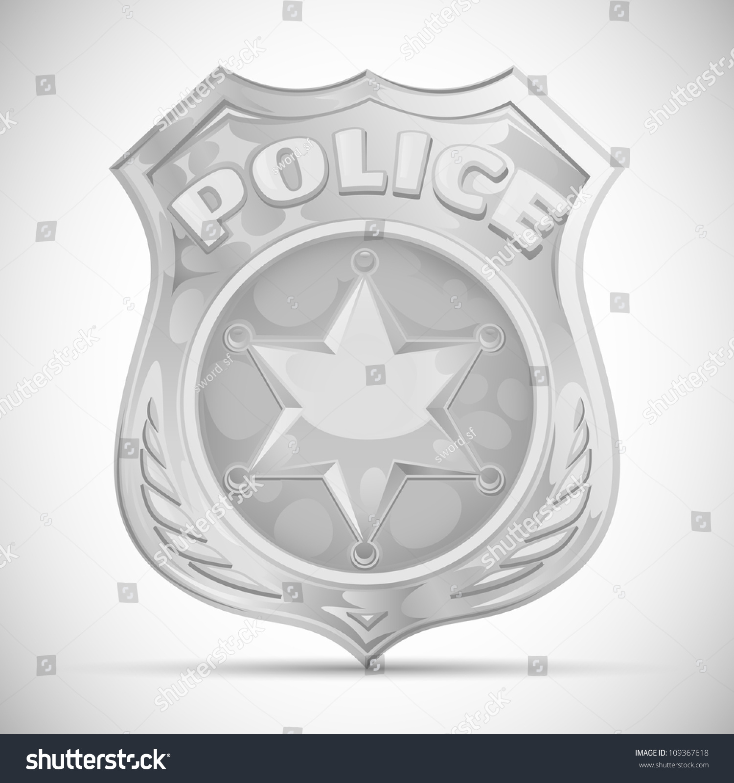 Vector Police Badge Stock Vector 109367618 - Shutterstock