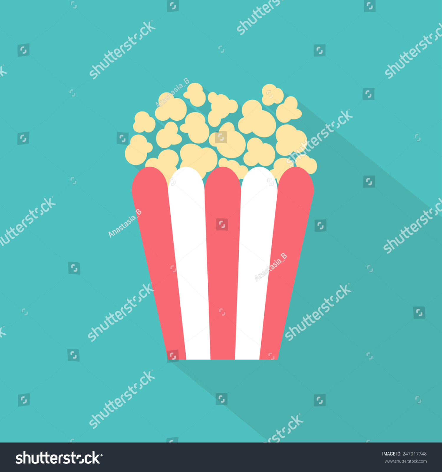 Vector Popcorn Box Icon Stock Vector (Royalty Free) 247917748
