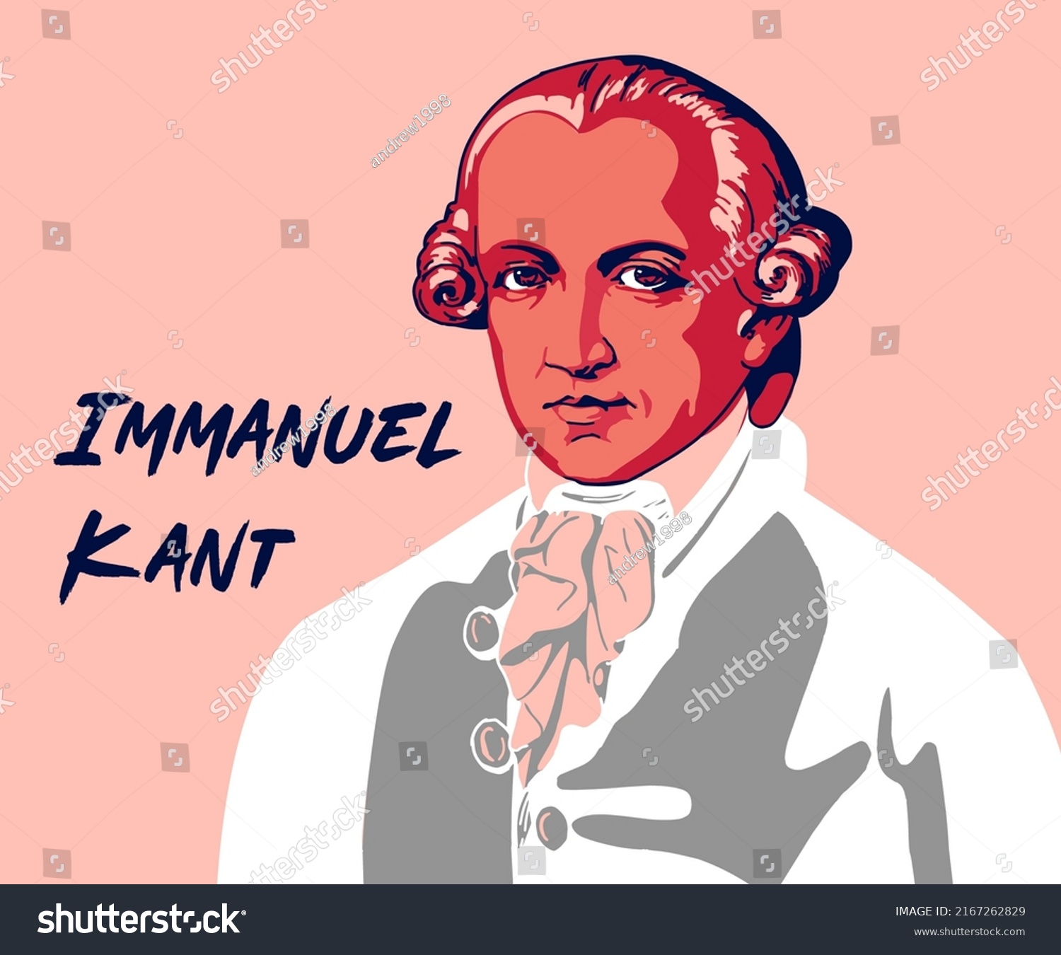 Vector Portrait Prussian Philosopher Immanuel Kant Stock Vector ... Vector Portrait Prussian Philosopher Immanuel Kant Stock Vector ...