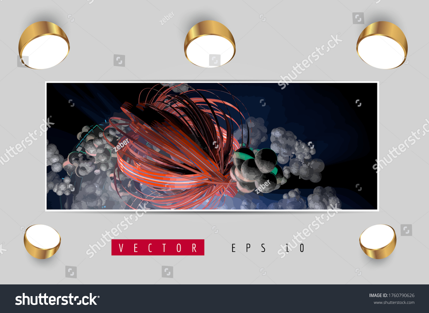 Vector Poster Background 3d Illustration Abstract Stock Vector (Royalty ...